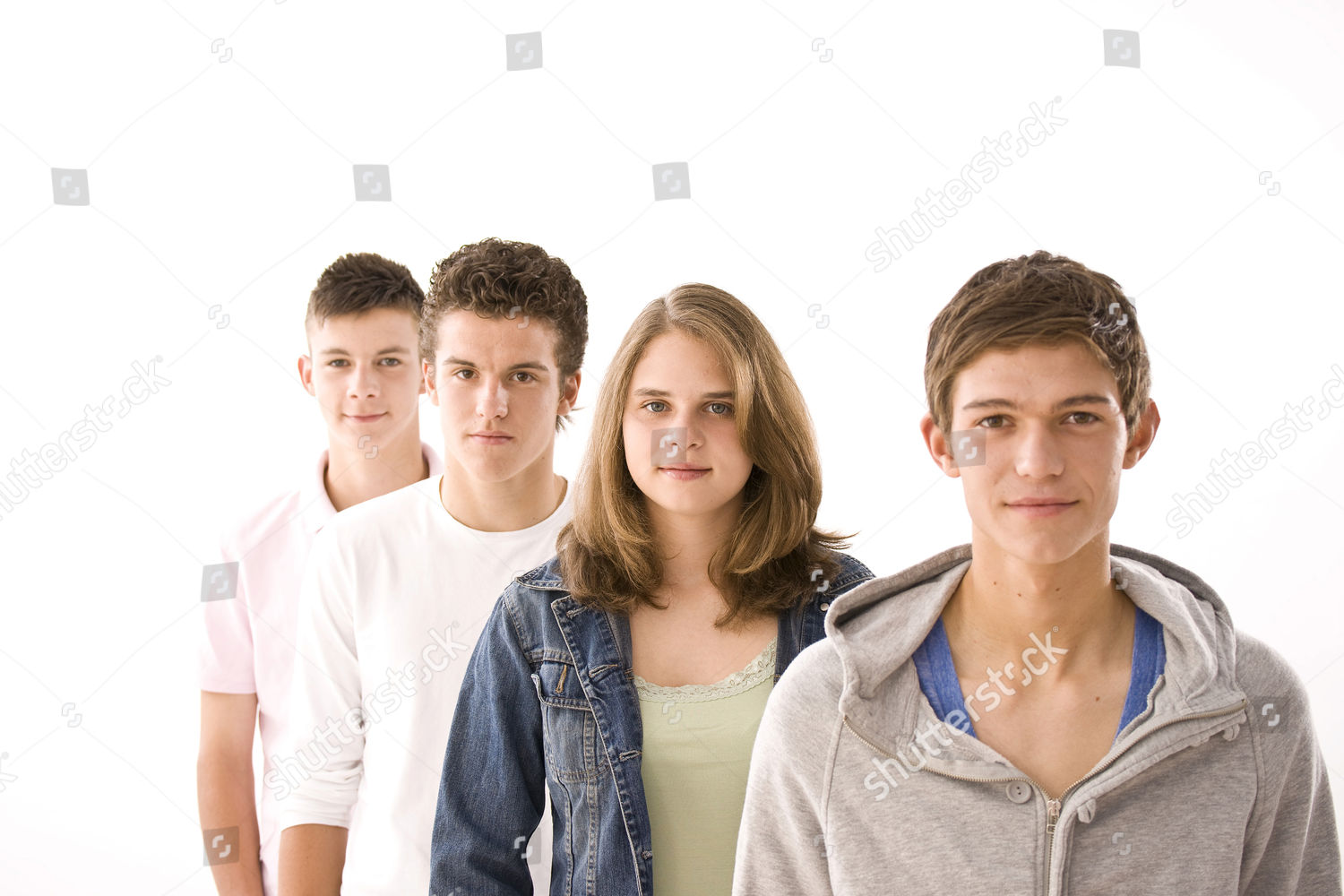 Model Released Portrait Group Three Boys Editorial Stock Photo - Stock ...