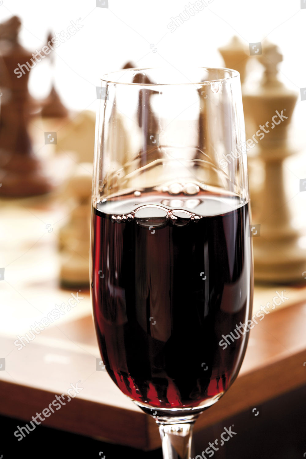 Glasses Port Wine Front Chess Board Editorial Stock Photo - Stock Image ...