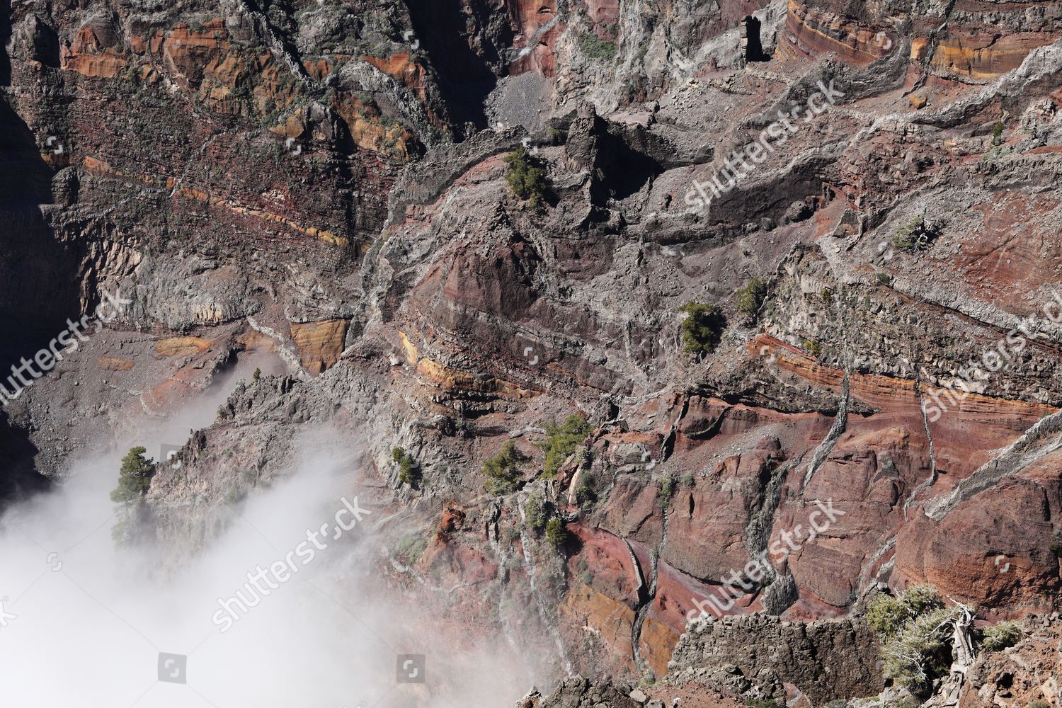 Volcanic Caldera Rock Face Caldera De Editorial Stock Photo - Stock ...