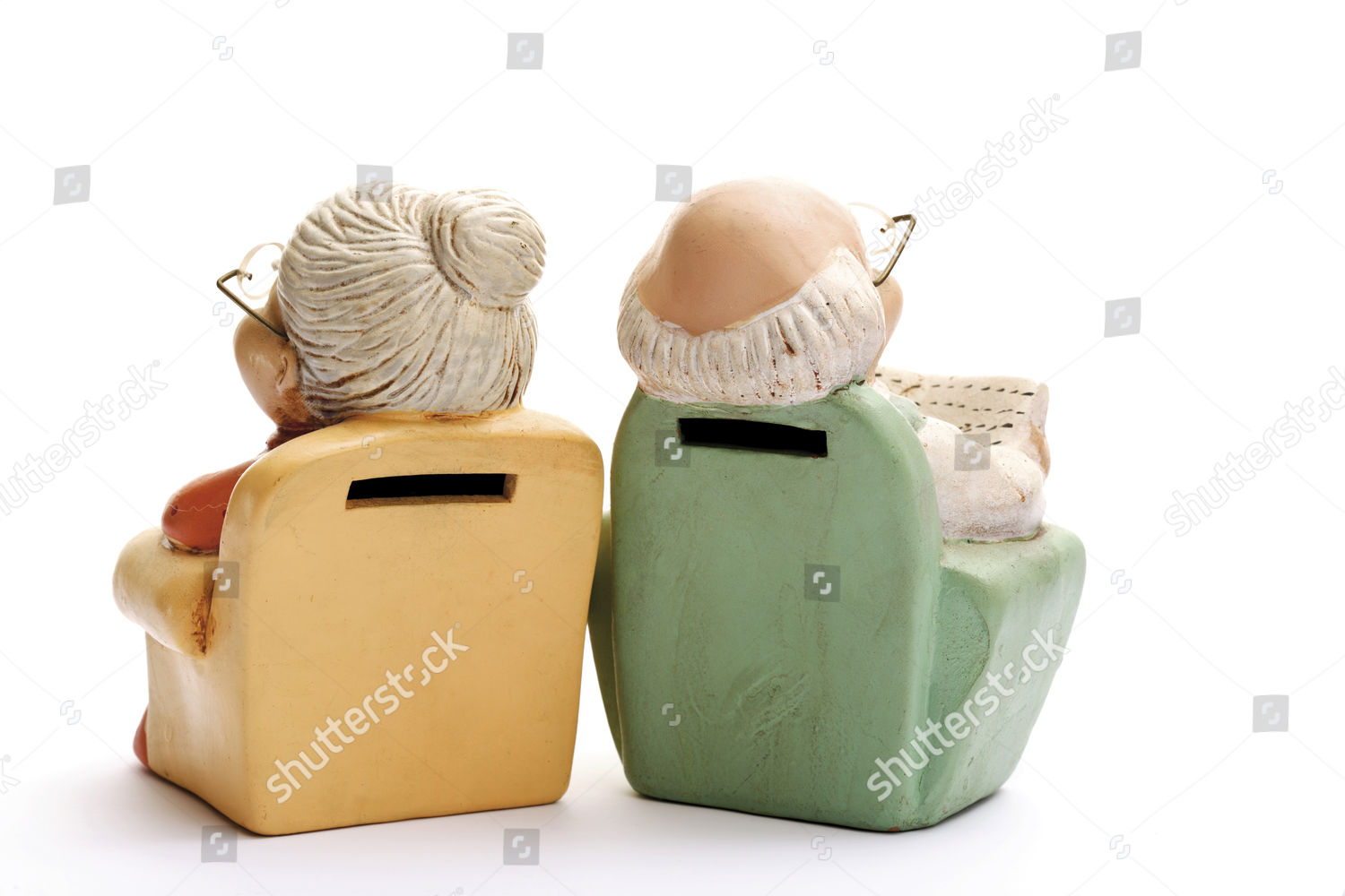 Miniature Figures Pensioners Grandma Grandpa Armchair Editorial Stock ...