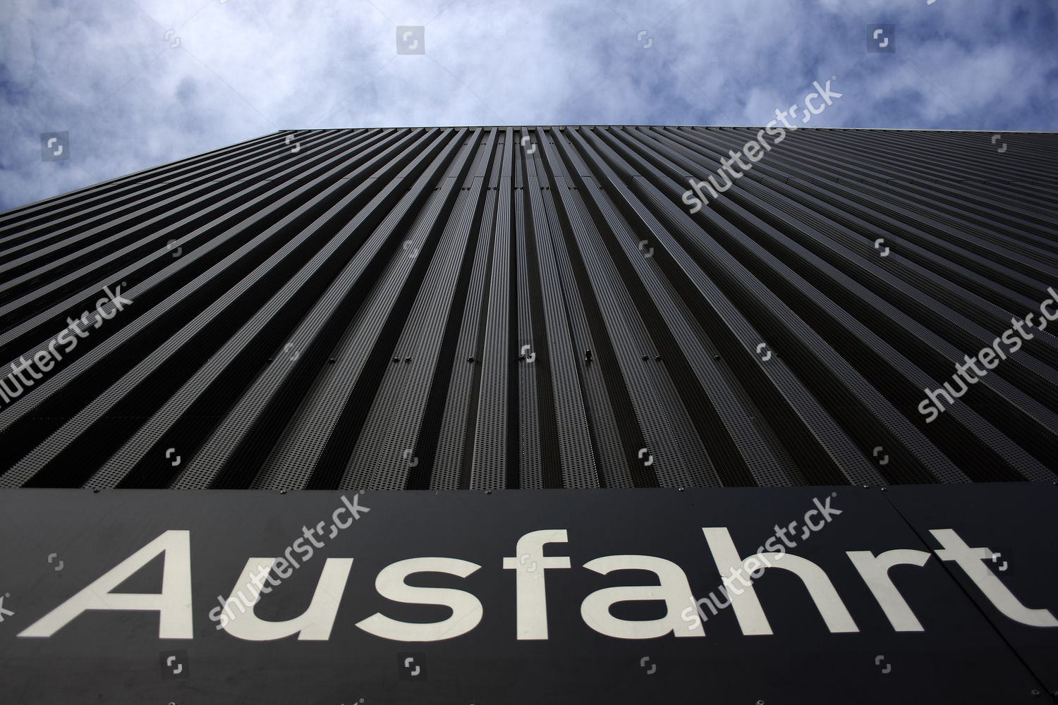 Ausfahrt Sign German Exit On Facade Editorial Stock Photo - Stock Image ...