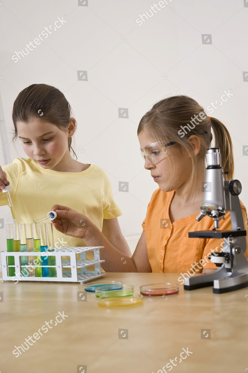 Model Released Two Girls Working On Editorial Stock Photo - Stock Image ...