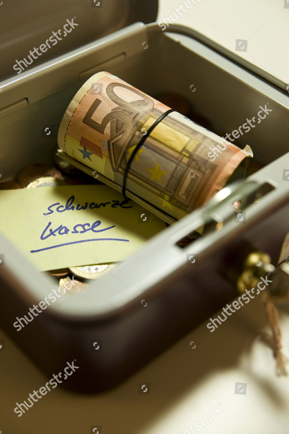 Money Cash Box Schwarze Kasse Black Editorial Stock Photo - Stock Image ...