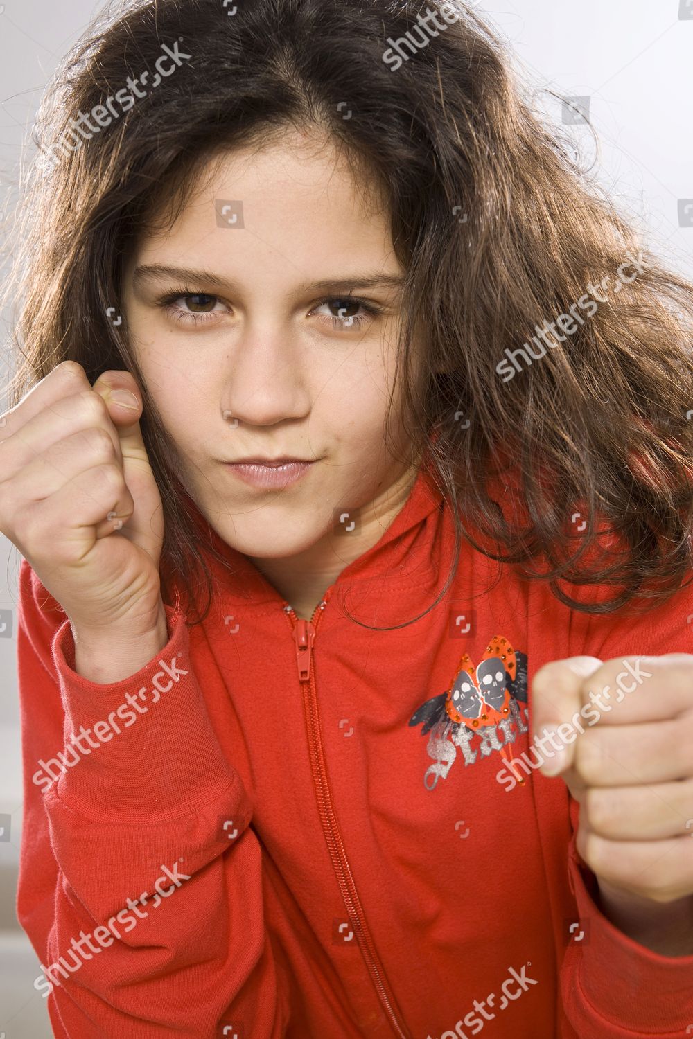 Model Released Portrait Aggressive Girl Editorial Stock Photo - Stock ...