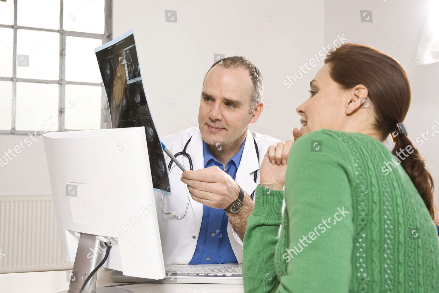 Model Released Female Patient Doctor Looking Editorial Stock Photo ...