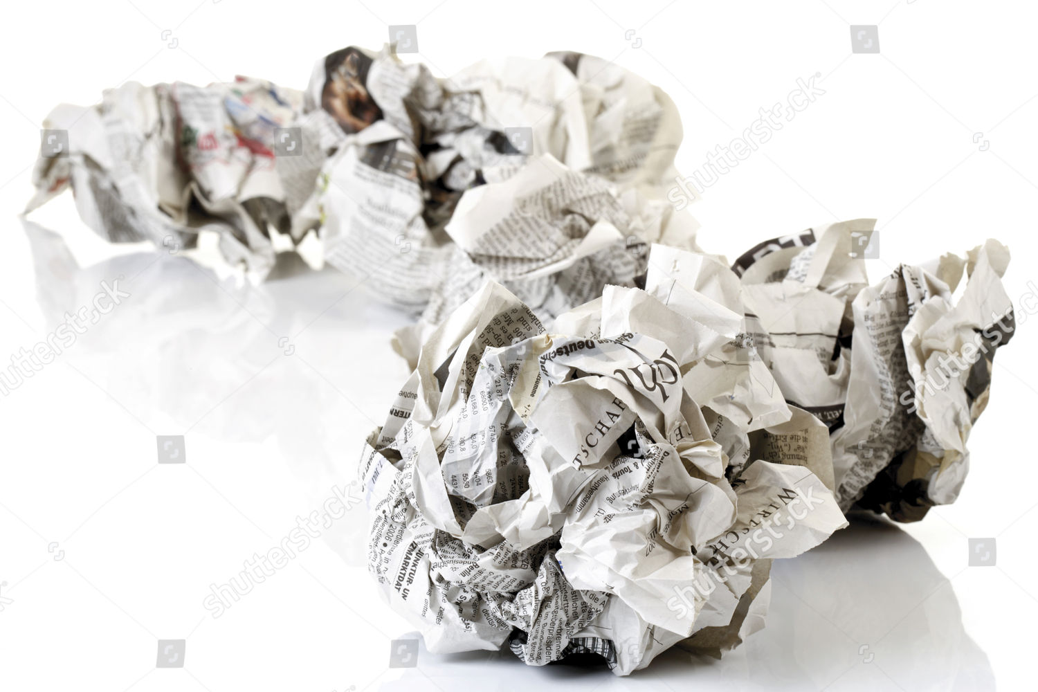 Crumpledup Newspaper Editorial Stock Photo - Stock Image | Shutterstock