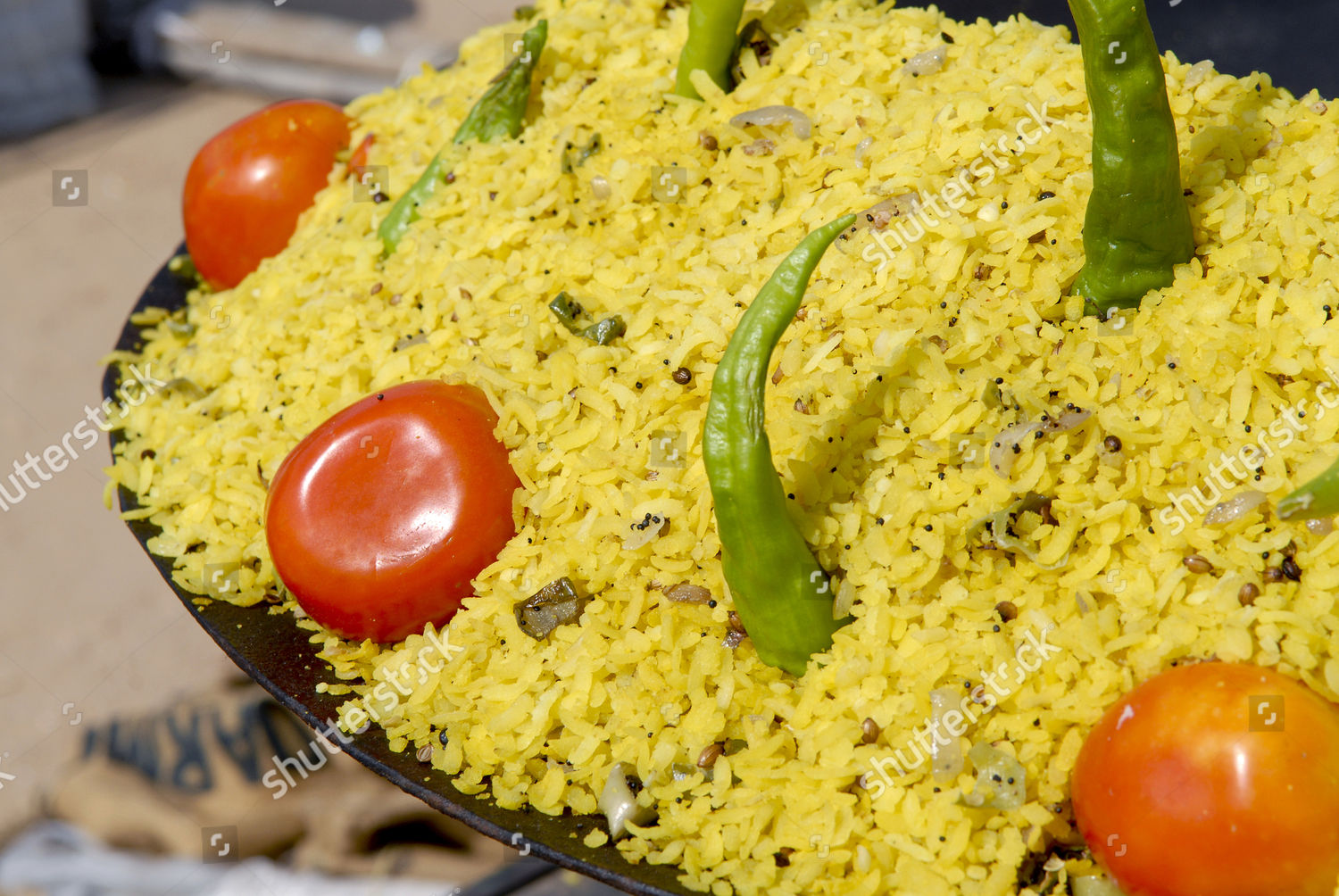 Rice Green Chillis Tomatoes Ram Devra Editorial Stock Photo - Stock ...