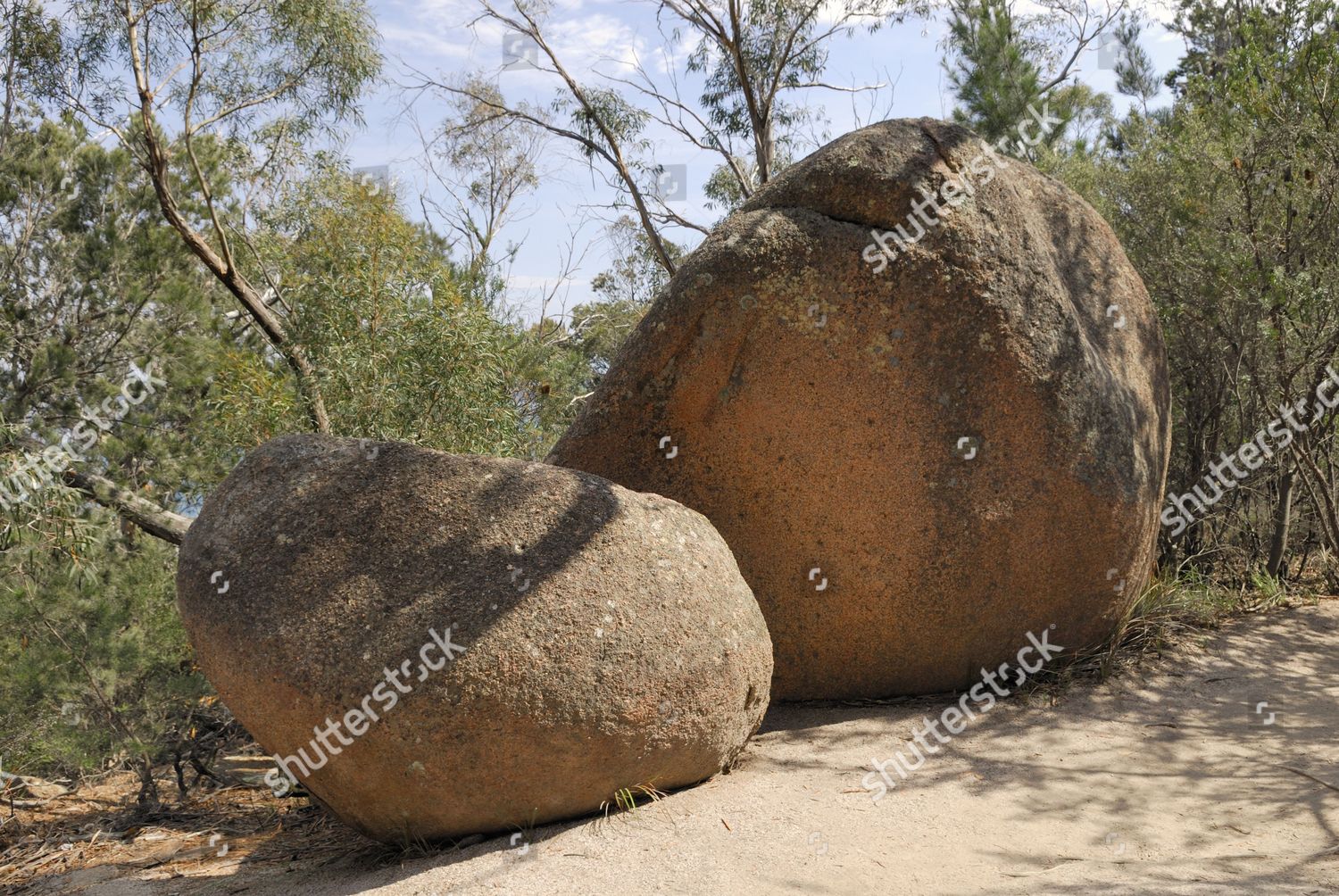 Rock Balls Boulders Red Granite On Editorial Stock Photo - Stock Image ...