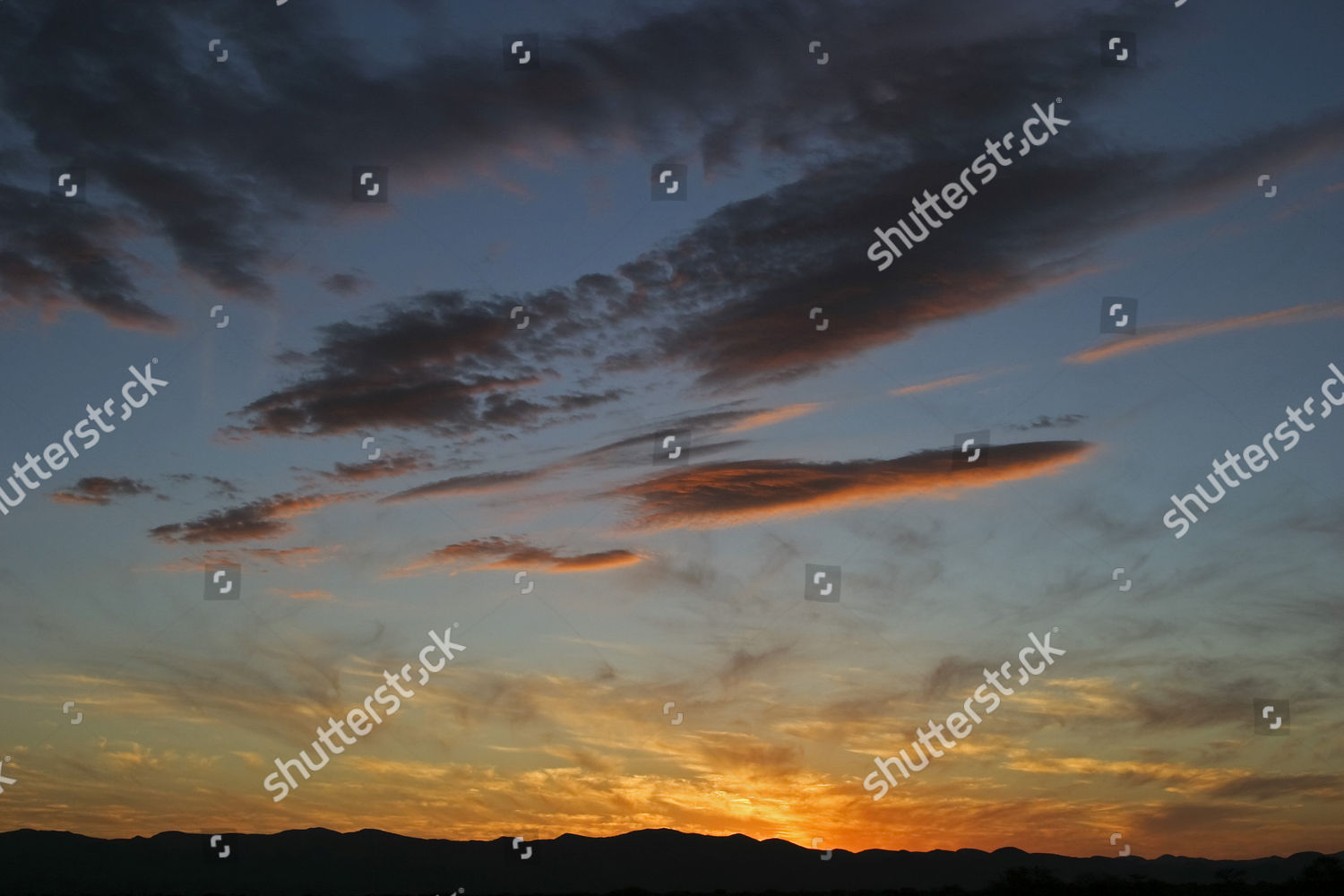 Sunset Over Okapuka Ranch Namibia Africa Editorial Stock Photo - Stock ...