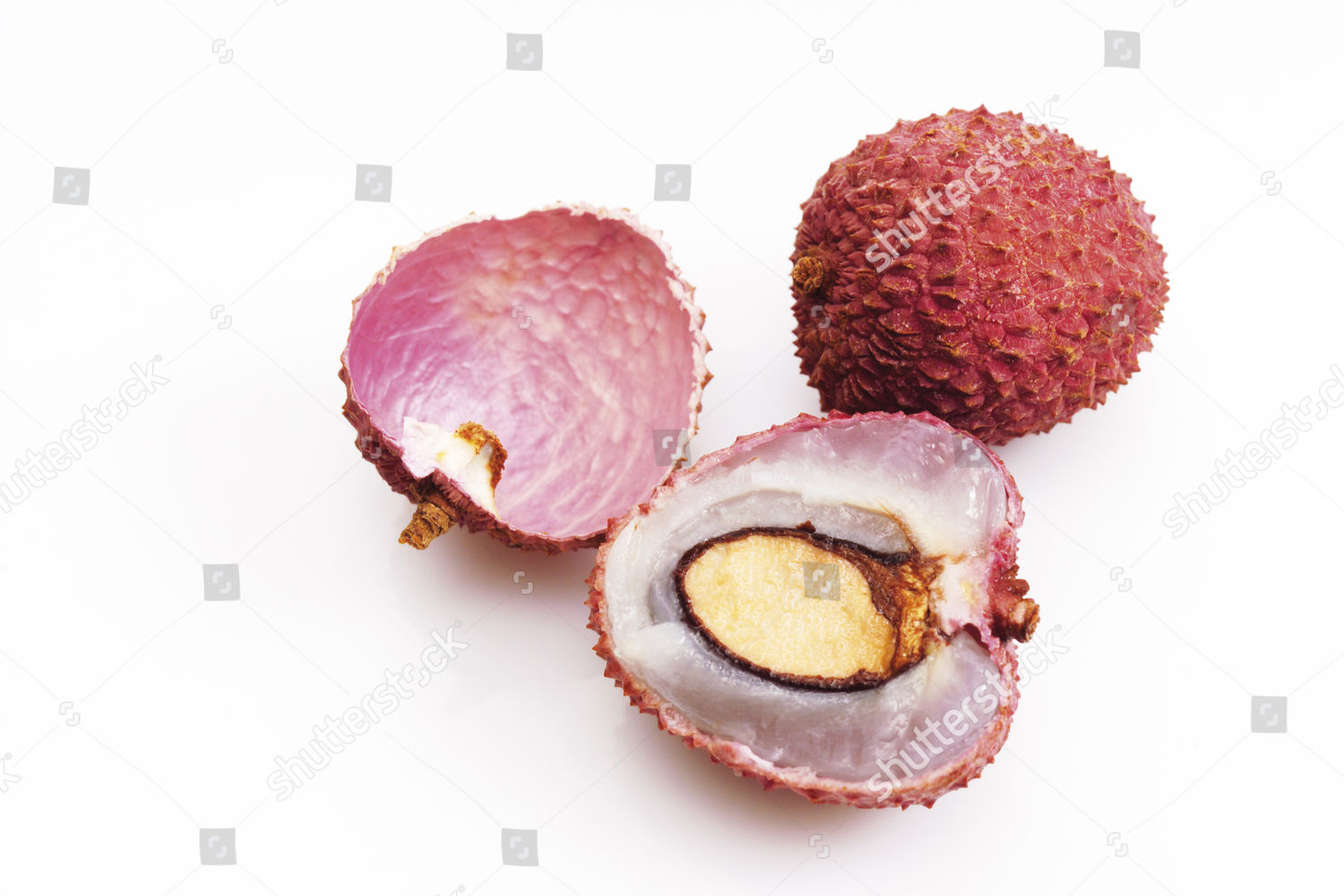 Lychees Litchi Chinensis One Halved Editorial Stock Photo - Stock Image ...