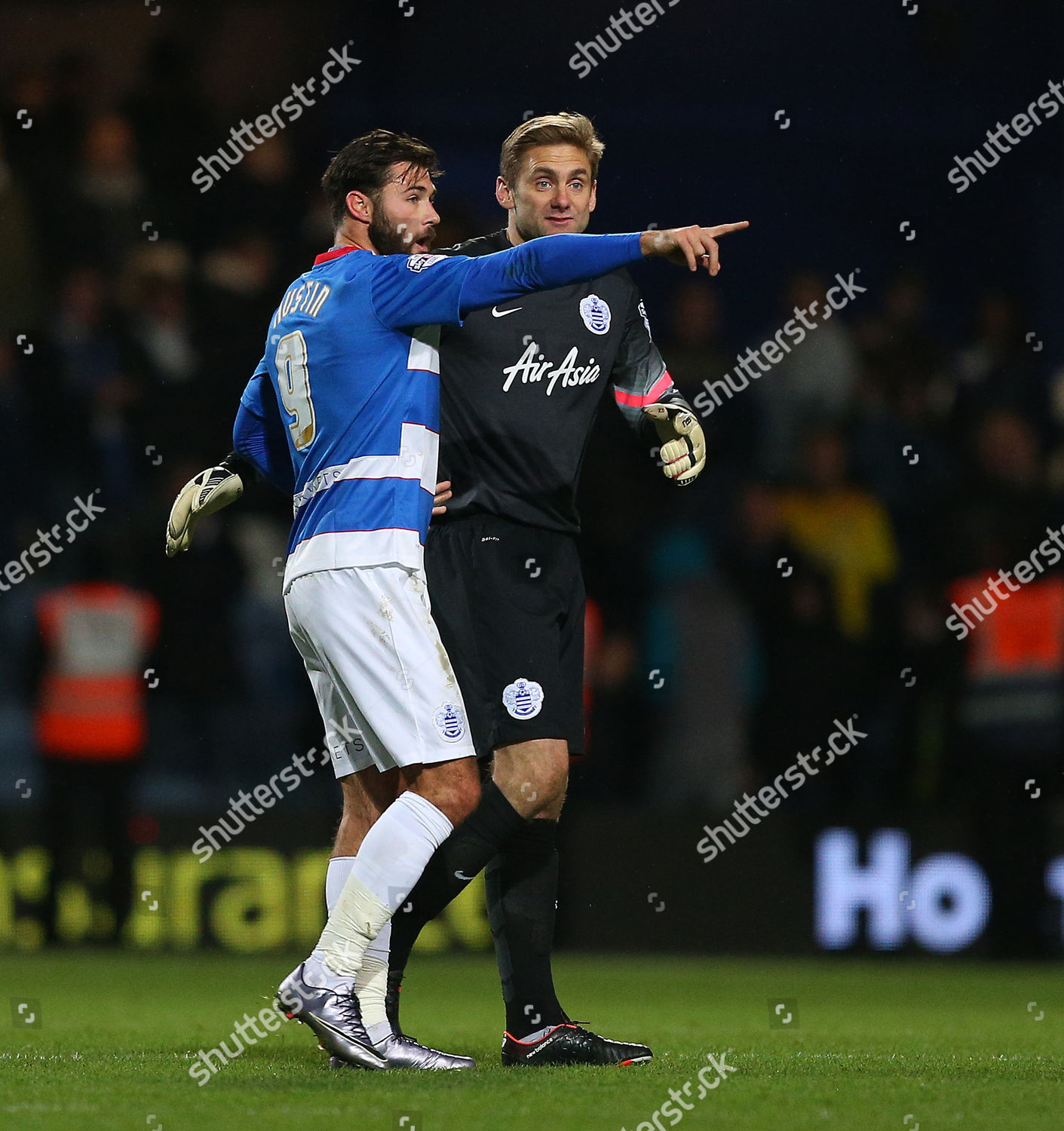 Charlie Austin Goalkeeper Robert Green Celebrate Editorial Stock Photo ...