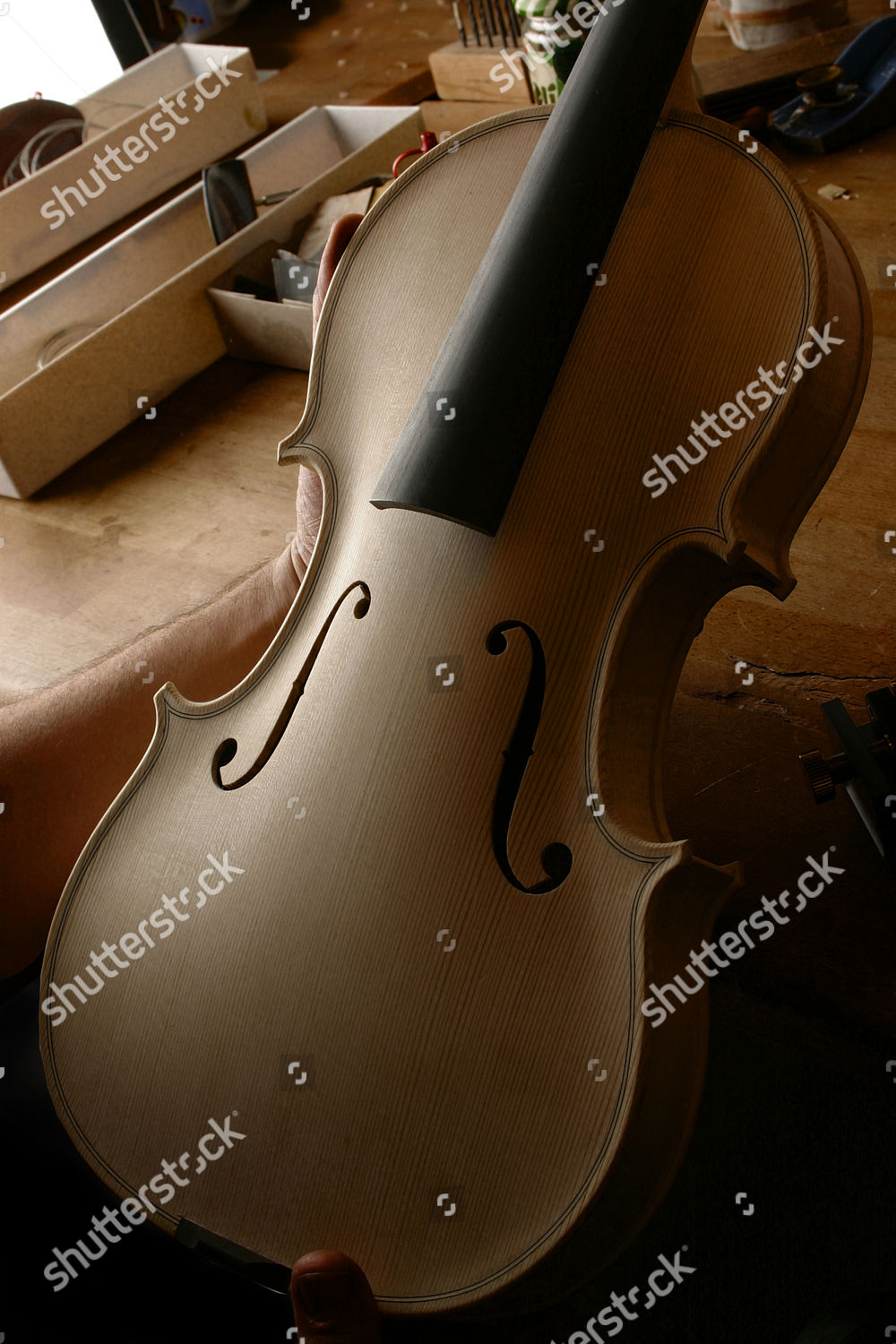 Unvarnished Violin Without Strings Editorial Stock Photo - Stock Image ...