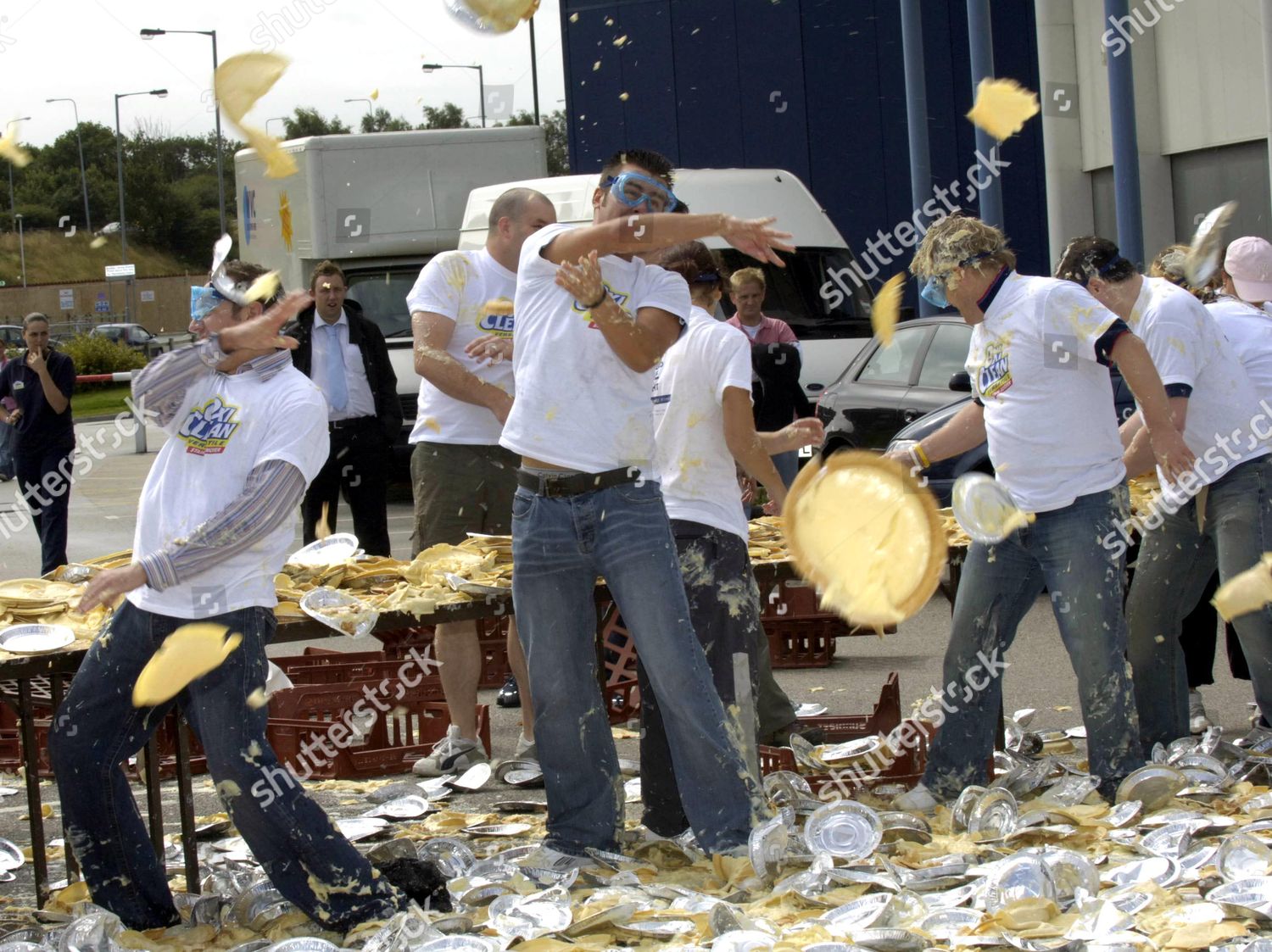 Oxiclean Custard Pie Fight Editorial Stock Photo - Stock Image ...