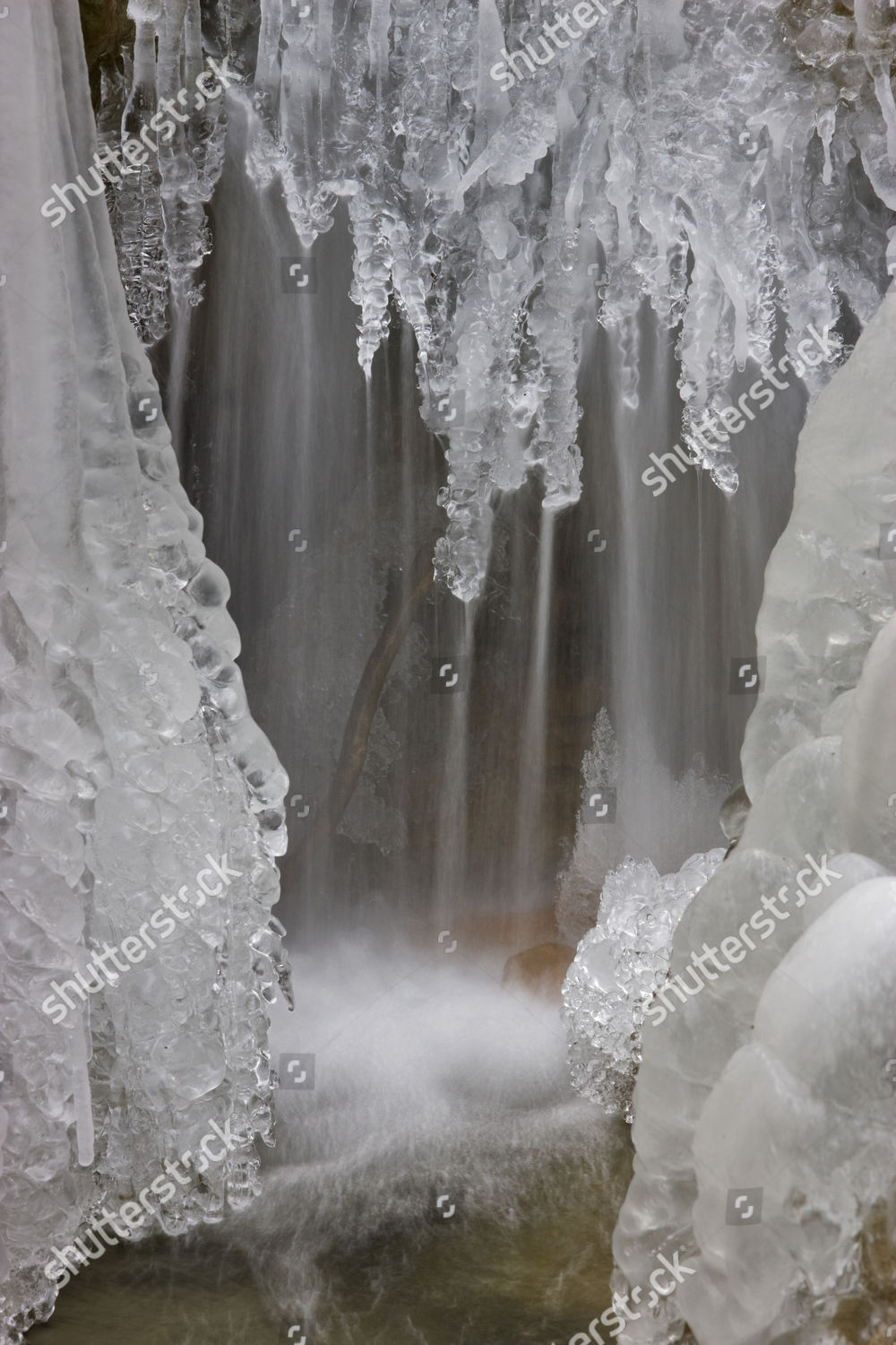 Ice Formations Along Stream Steinwandklamm Ravine Editorial Stock Photo ...