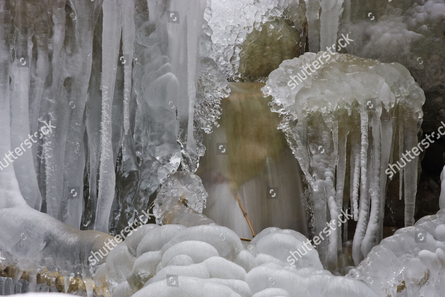 Ice Formations Along Stream Steinwandklamm Ravine Editorial Stock Photo ...