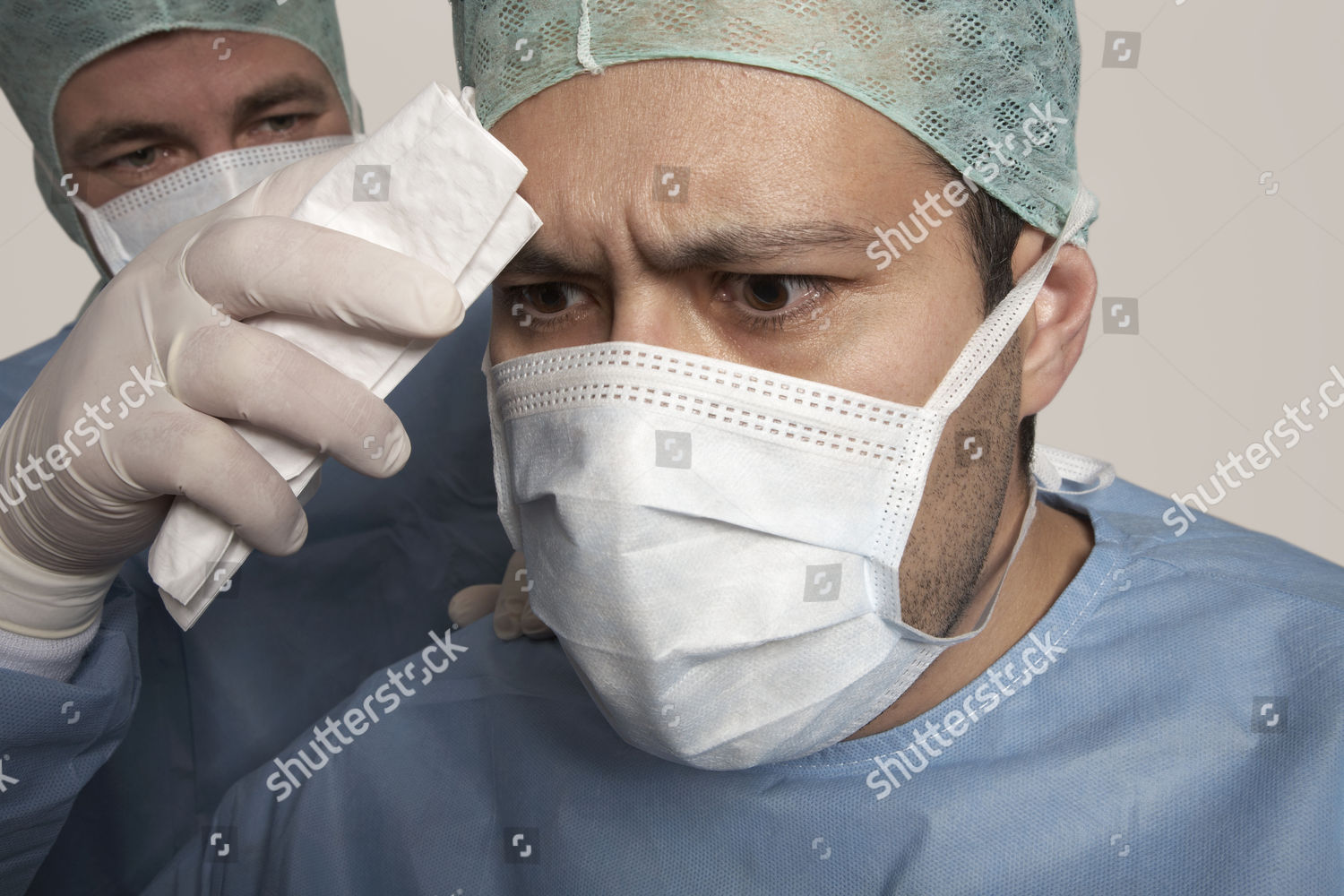 Model Released Surgeon Having Sweat Wiped Editorial Stock Photo - Stock ...