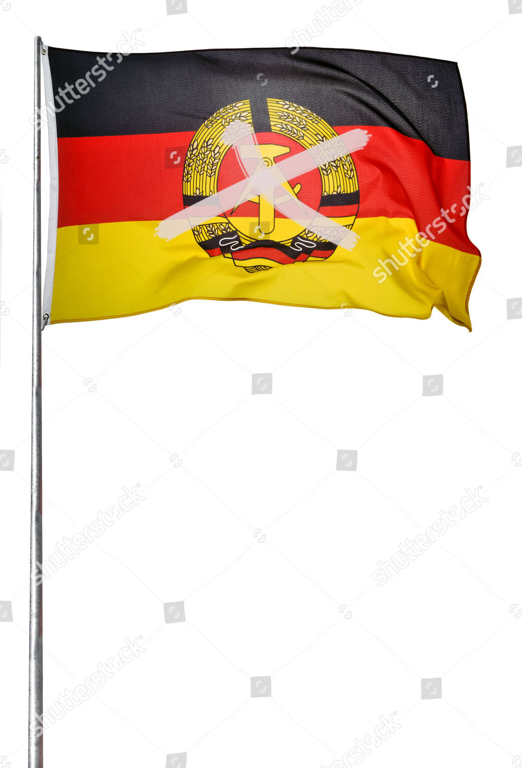 Gdr Flag On Flagpole Crossed Out Editorial Stock Photo - Stock Image ...