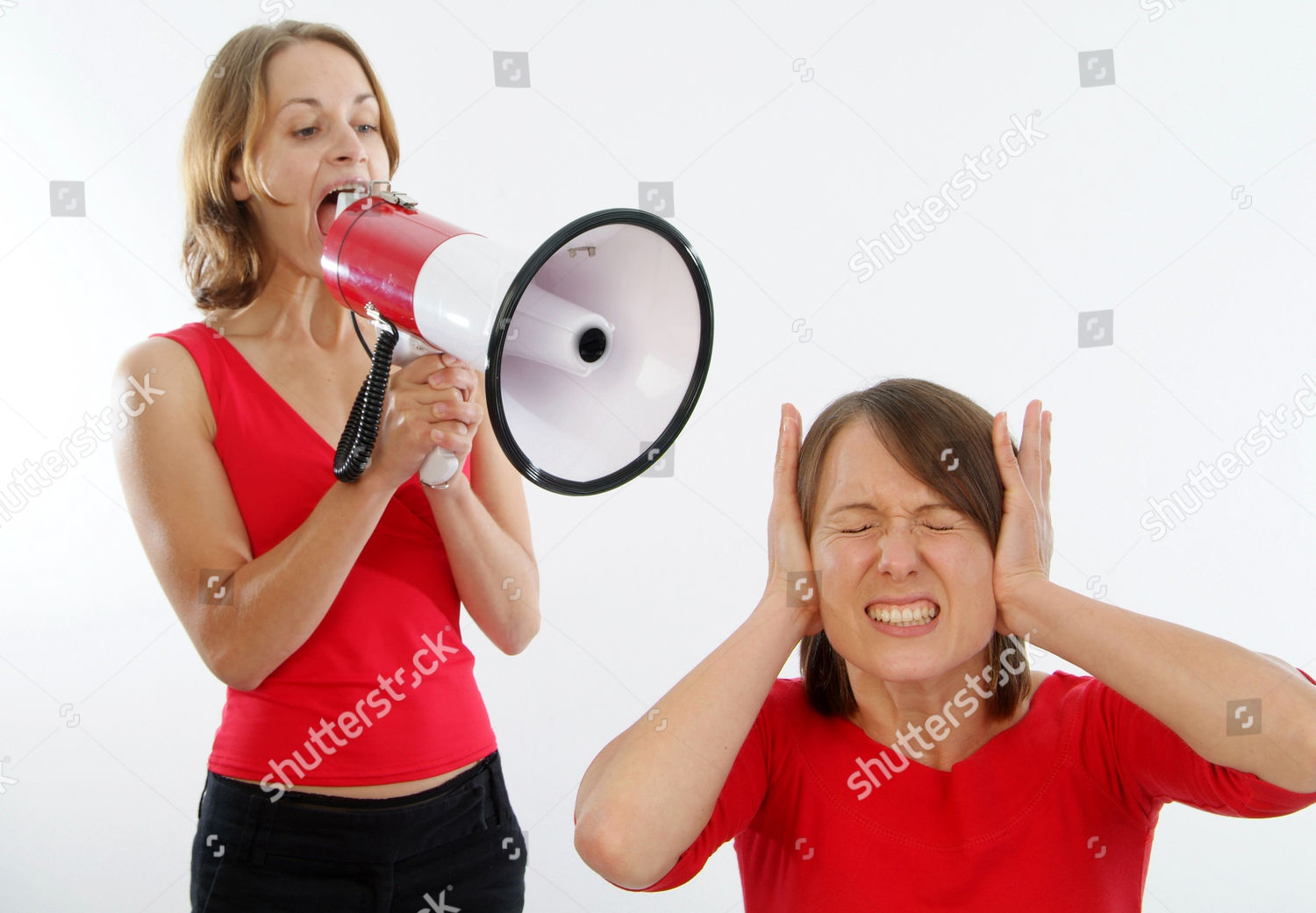 Model Released Woman Screaming Megaphone Other Editorial Stock Photo ...