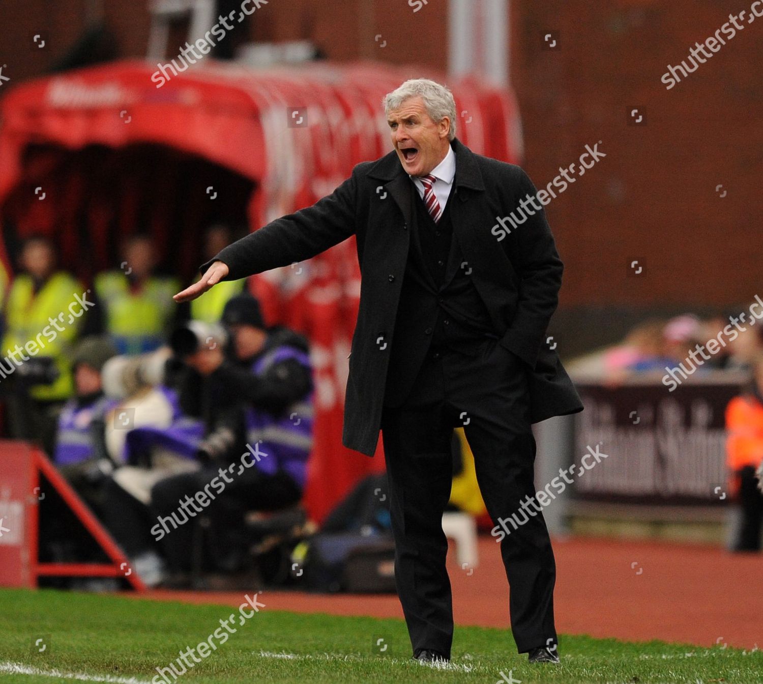 Mark Hughes Manager Stoke City Appeals Editorial Stock Photo - Stock ...