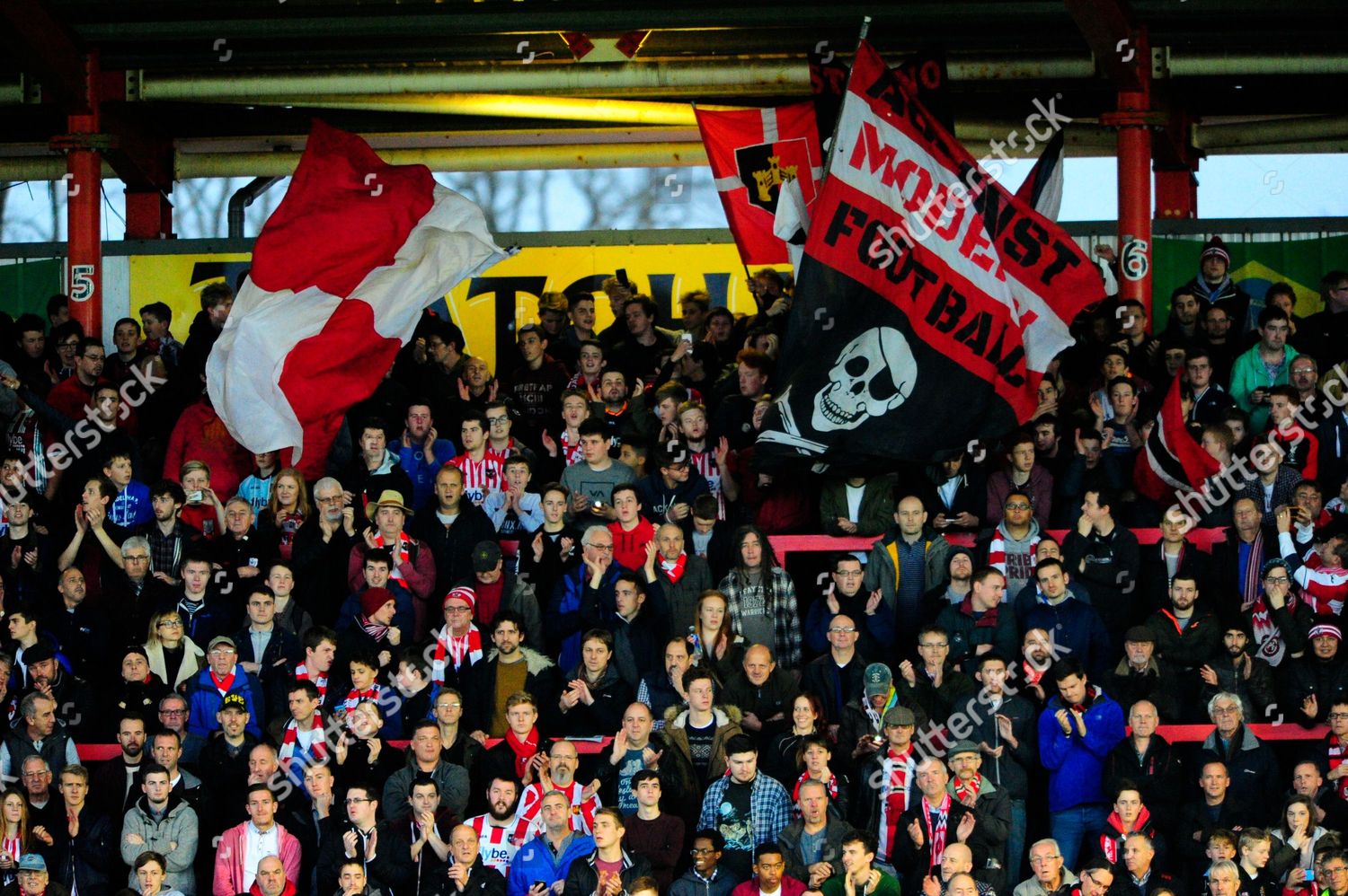Exeter Fans Waving Their Giant Flags Editorial Stock Photo - Stock ...
