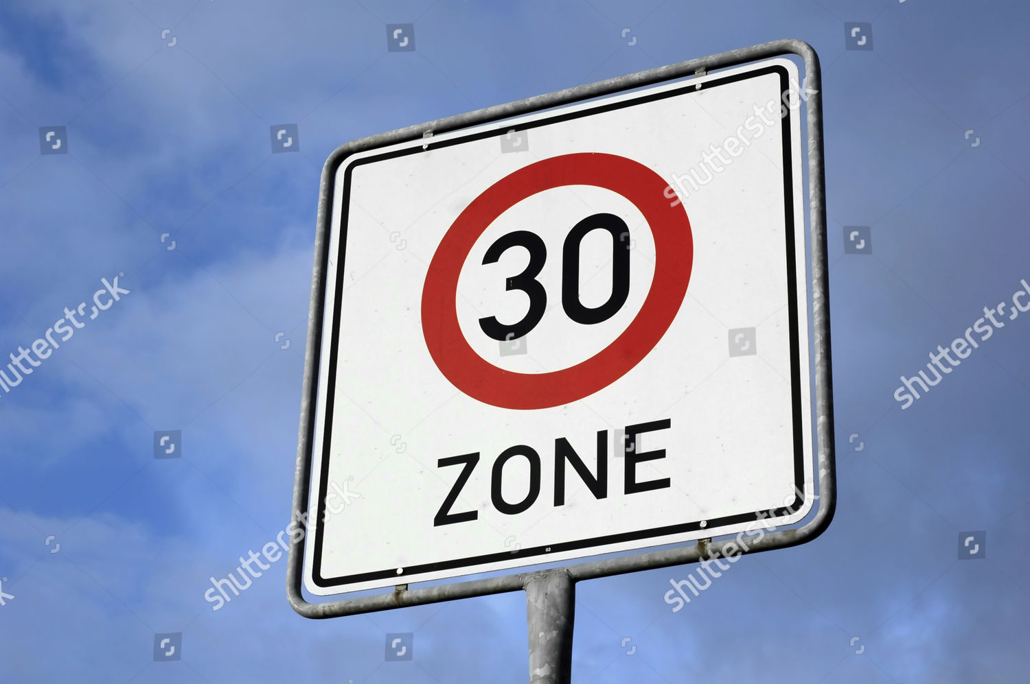 Traffic Sign 30 Zone Editorial Stock Photo - Stock Image | Shutterstock