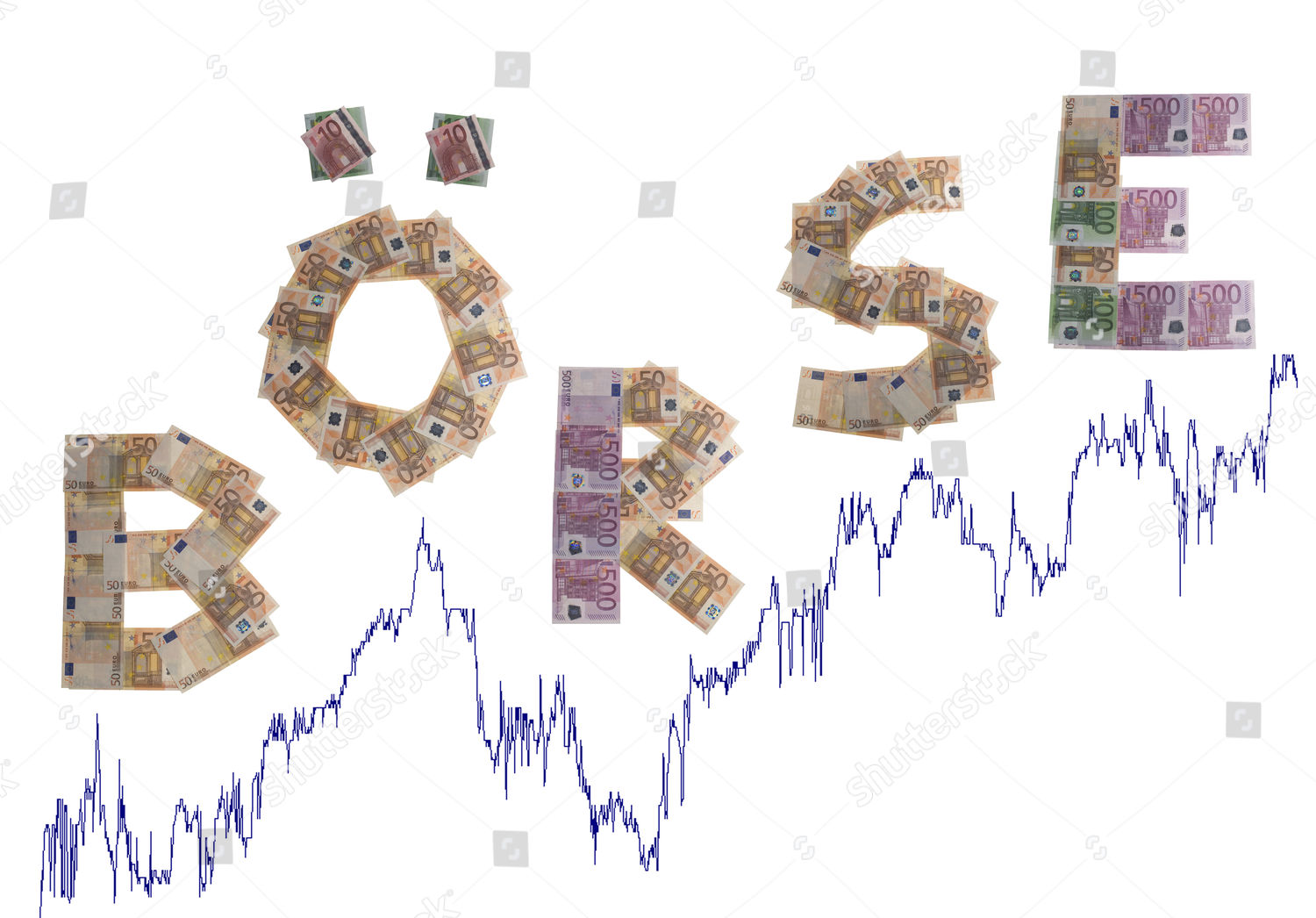 Boersestock Exchange Written Bank Notes Editorial Stock Photo - Stock ...