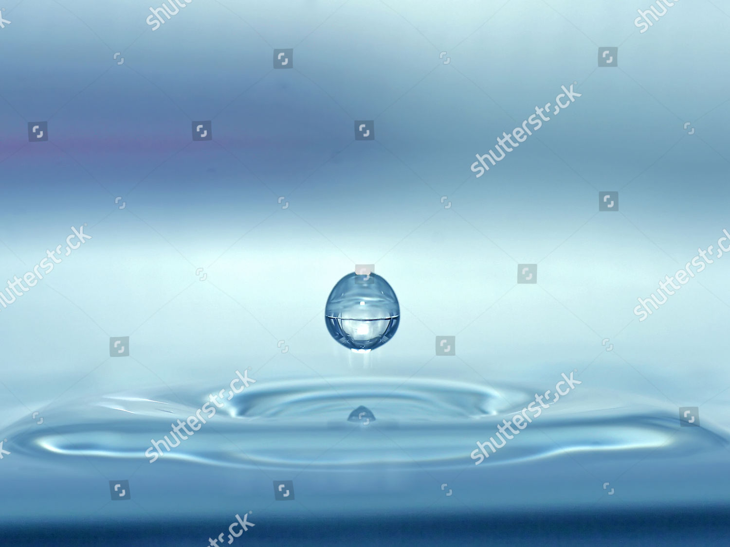 Blue Water Falling Round Water Drop Editorial Stock Photo - Stock Image ...