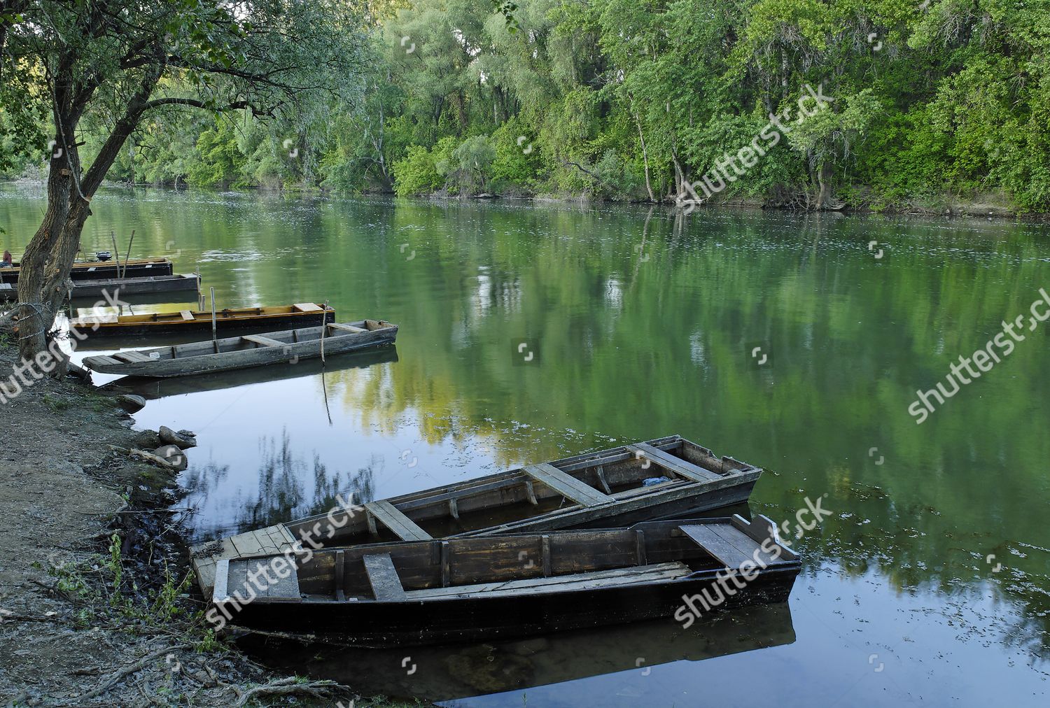 Boat On Bodrog River Tokaj Hungaria Editorial Stock Photo - Stock Image ...