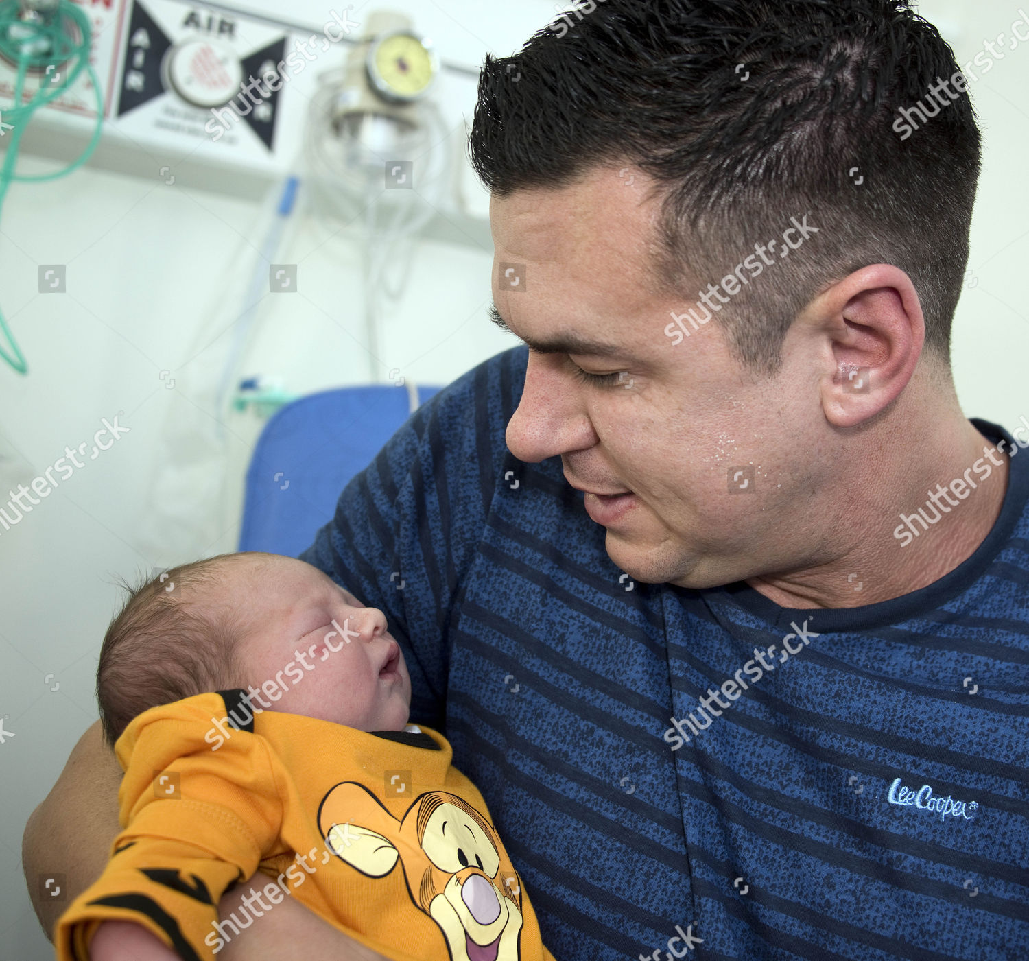 Matt Fiddes Wife Monique Baby Hero Editorial Stock Photo - Stock Image ...