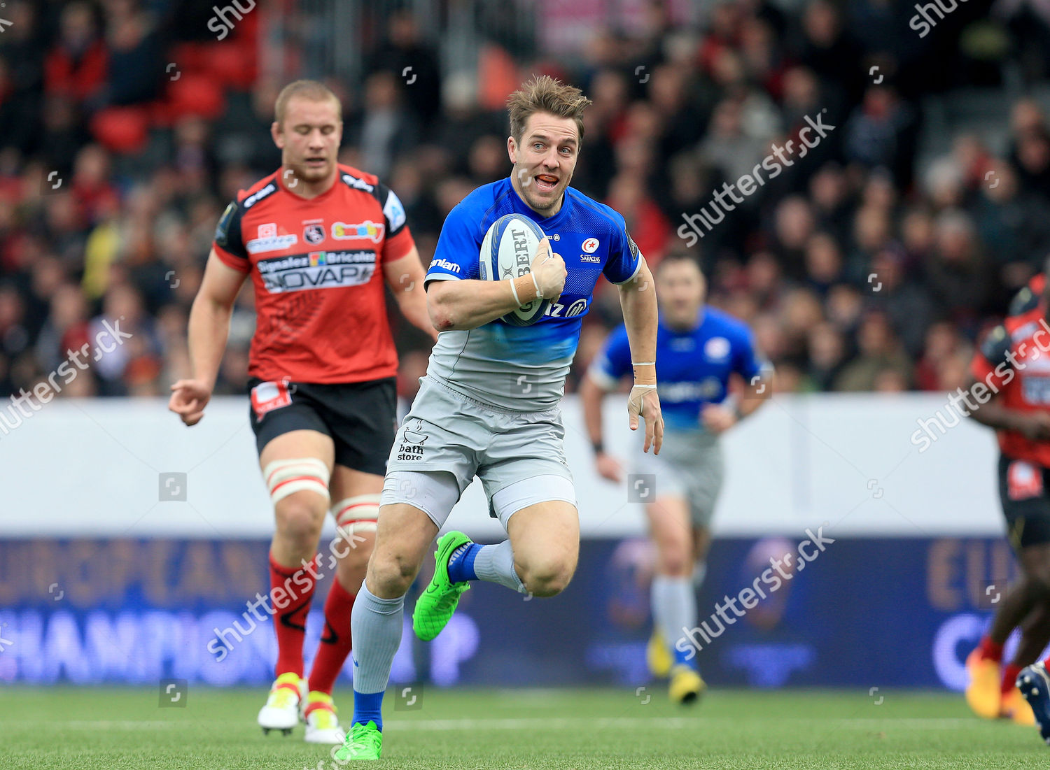Chris Wyles Runs 3rd Saracens Try Editorial Stock Photo - Stock Image ...