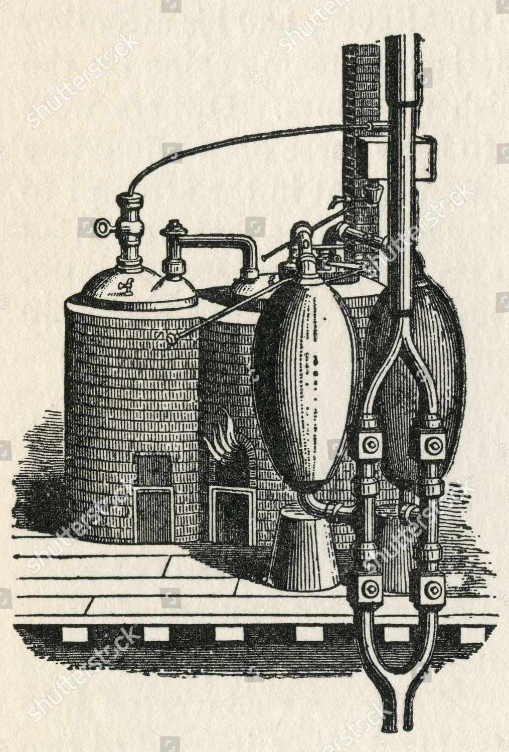 1698 Steam Engine Invented By Thomas Editorial Stock Photo - Stock ...