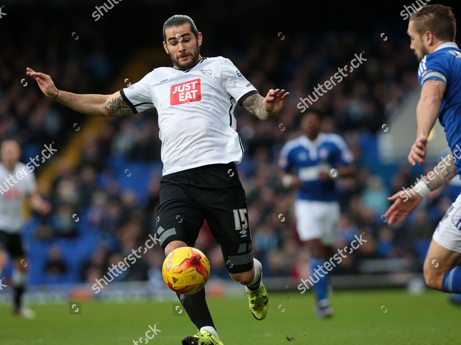 Bradley Johnson Derby County Goes Tackle Editorial Stock Photo - Stock ...