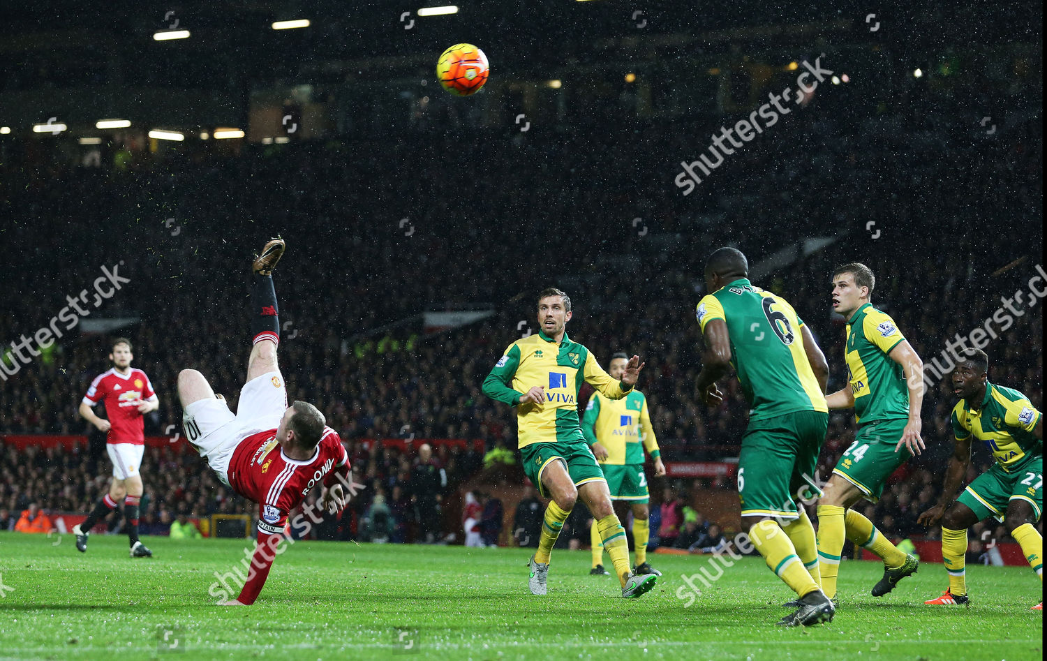 Wayne Rooney Attempts Overhead Kick During Editorial Stock Photo ...