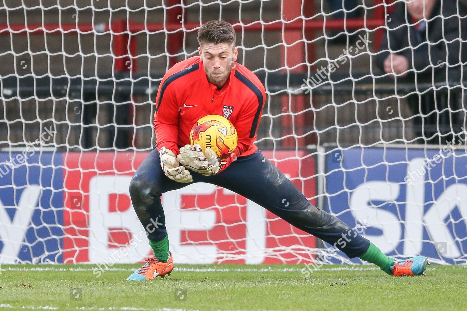 York City Goalkeeper Scott Flinders During Editorial Stock Photo ...