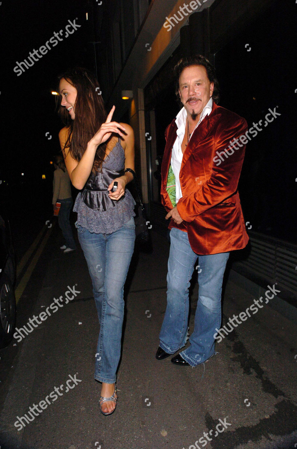 Lucy Clarkson Mickey Rourke Arriving Kaberets Editorial Stock Photo ...
