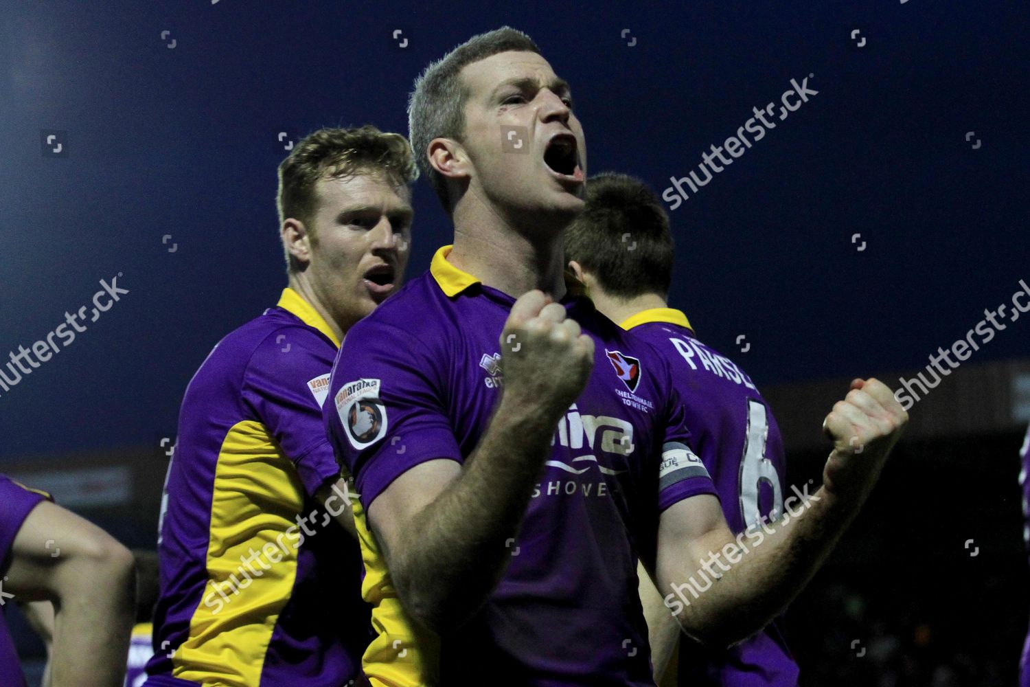 Aaron Downes Celebrates Winning Goal During Editorial Stock Photo ...