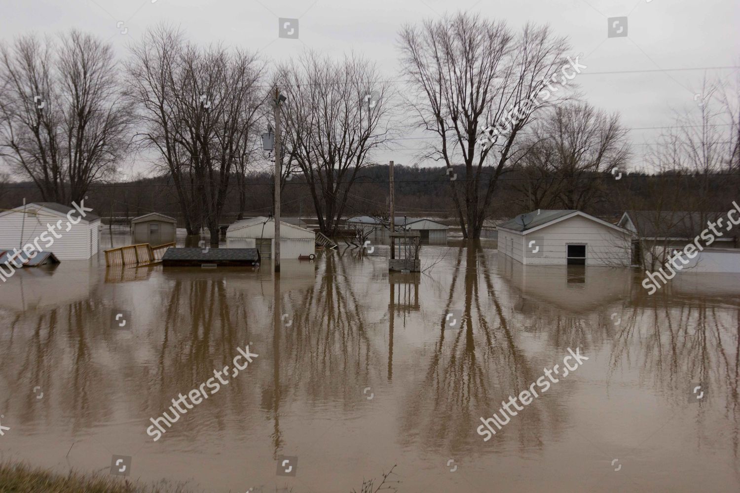 Area Flooded By Bourbeuse River Near Editorial Stock Photo - Stock ...