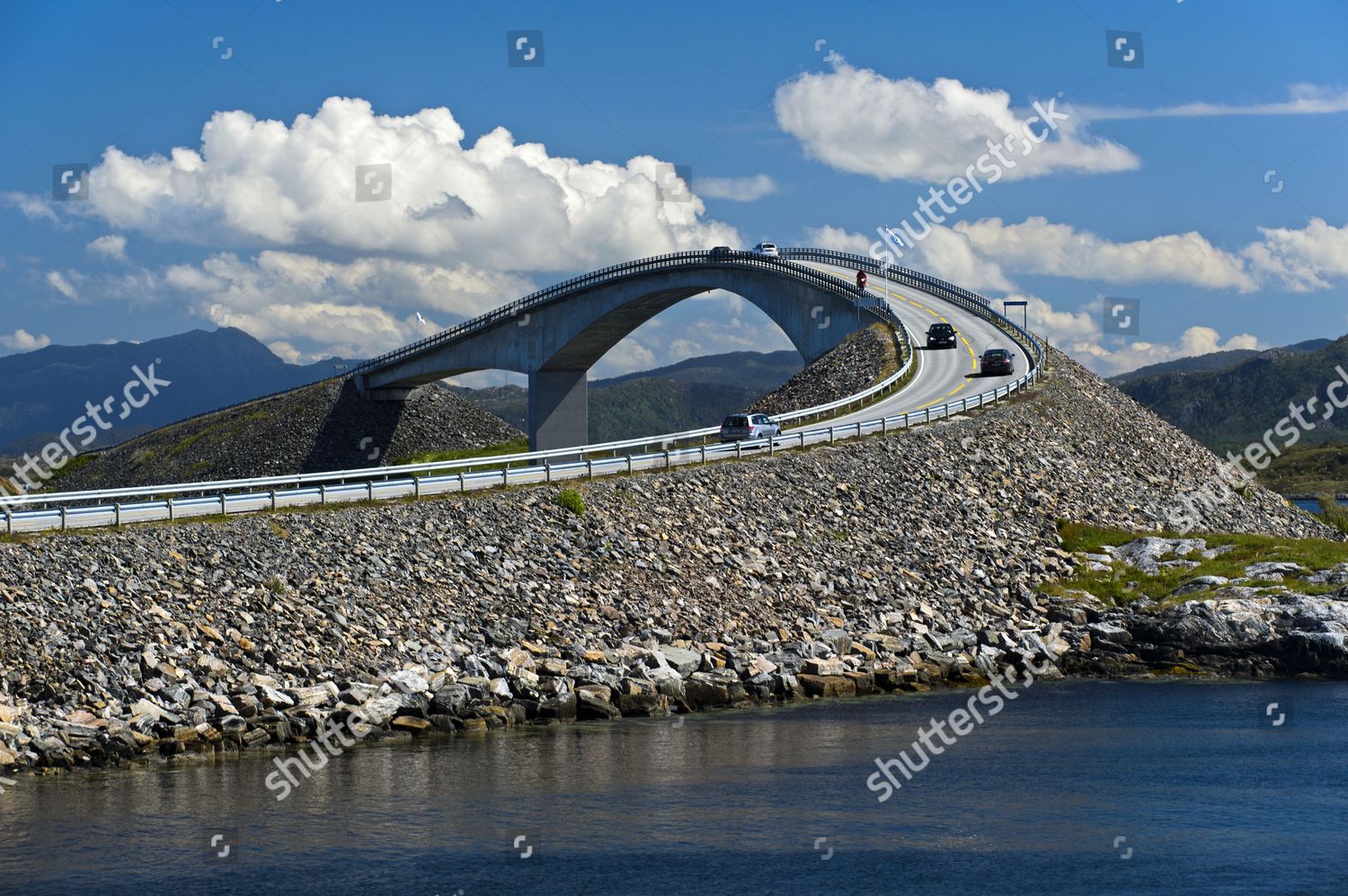 Storseisundet Bridge Storseisundetbrua Atlantic Road Between Editorial ...