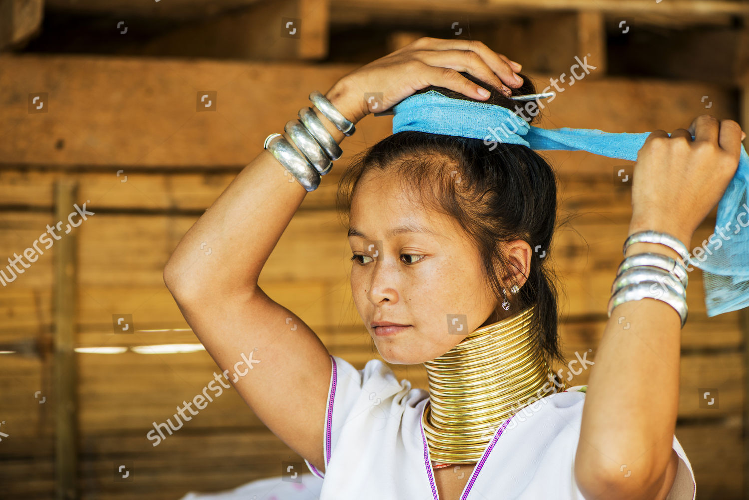 Model Released Young Kayan Hill Tribe Editorial Stock Photo - Stock ...