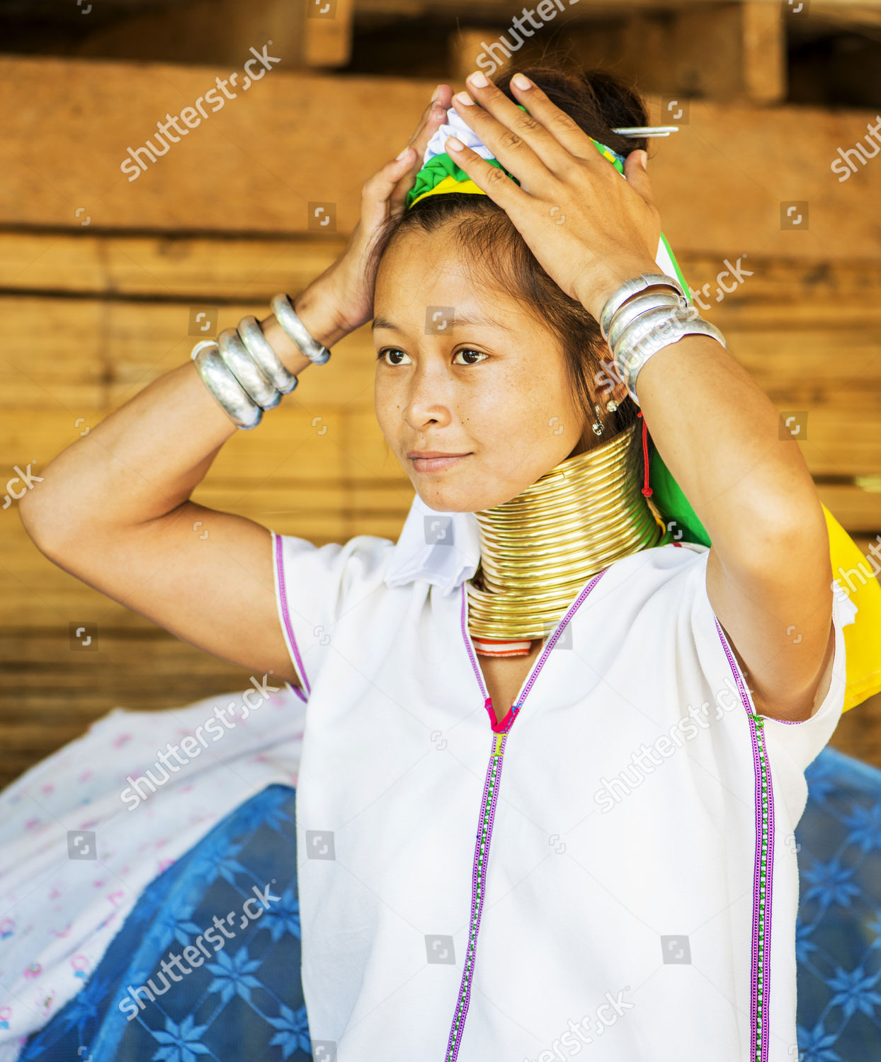 Model Released Young Kayan Hill Tribe Editorial Stock Photo - Stock ...