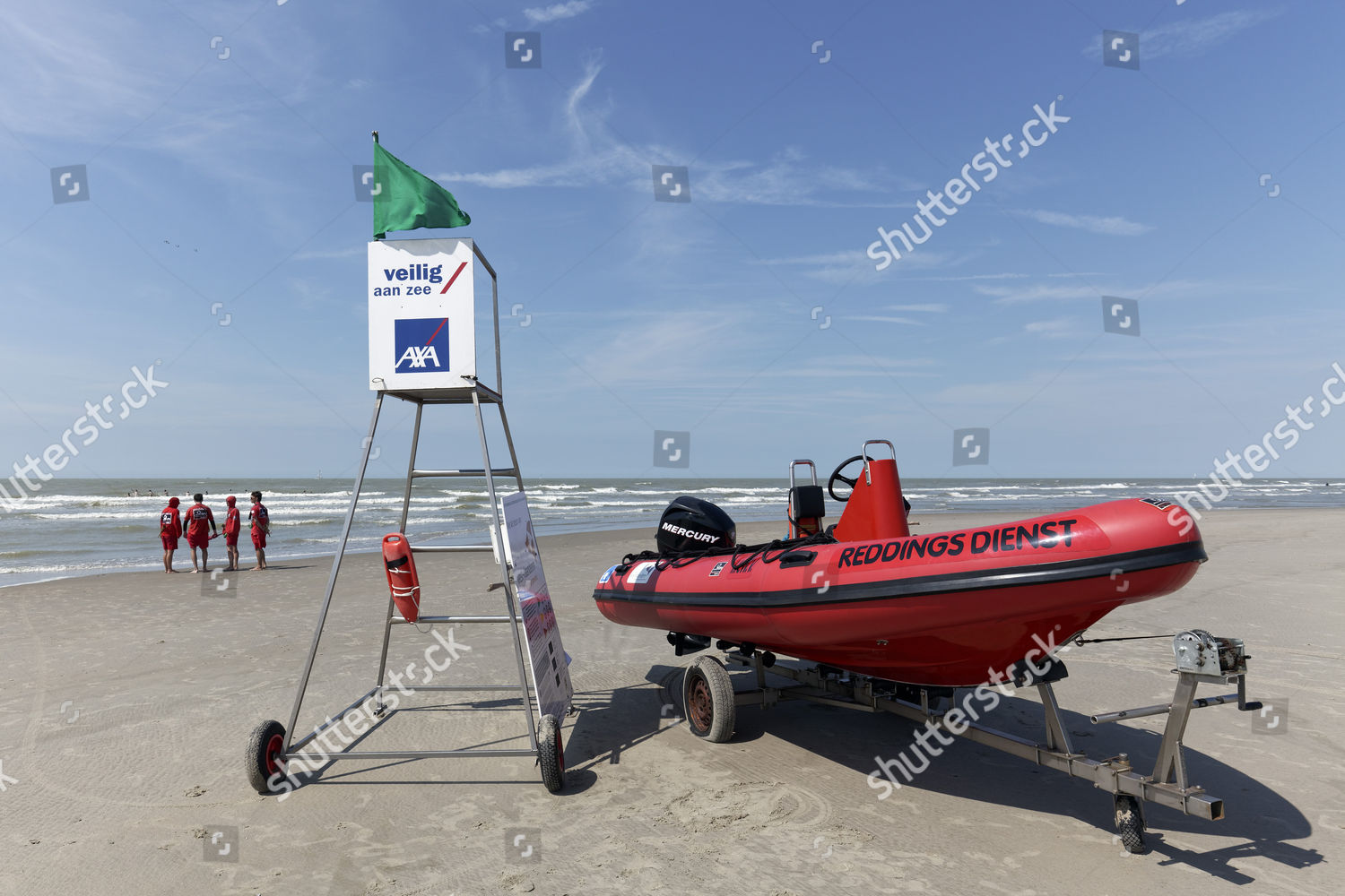 Lifeguard Station Lifeboat On Beach Lifeguards Editorial Stock Photo ...