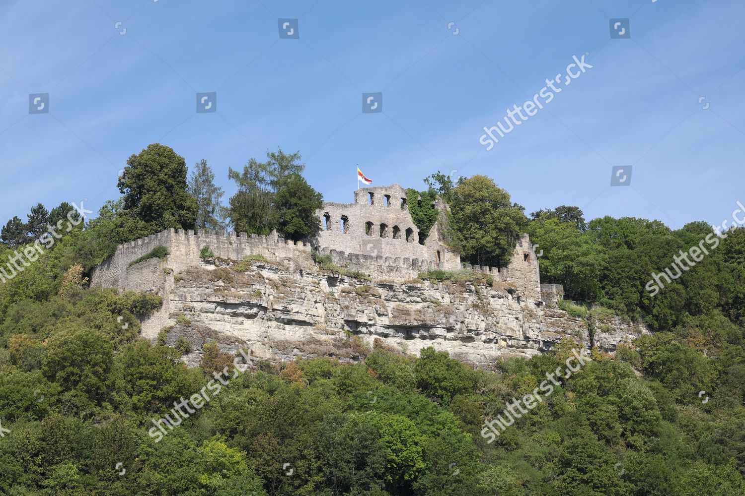 Karlsburg Castle Ruins Karlstadt Lower Franconia Editorial Stock Photo ...