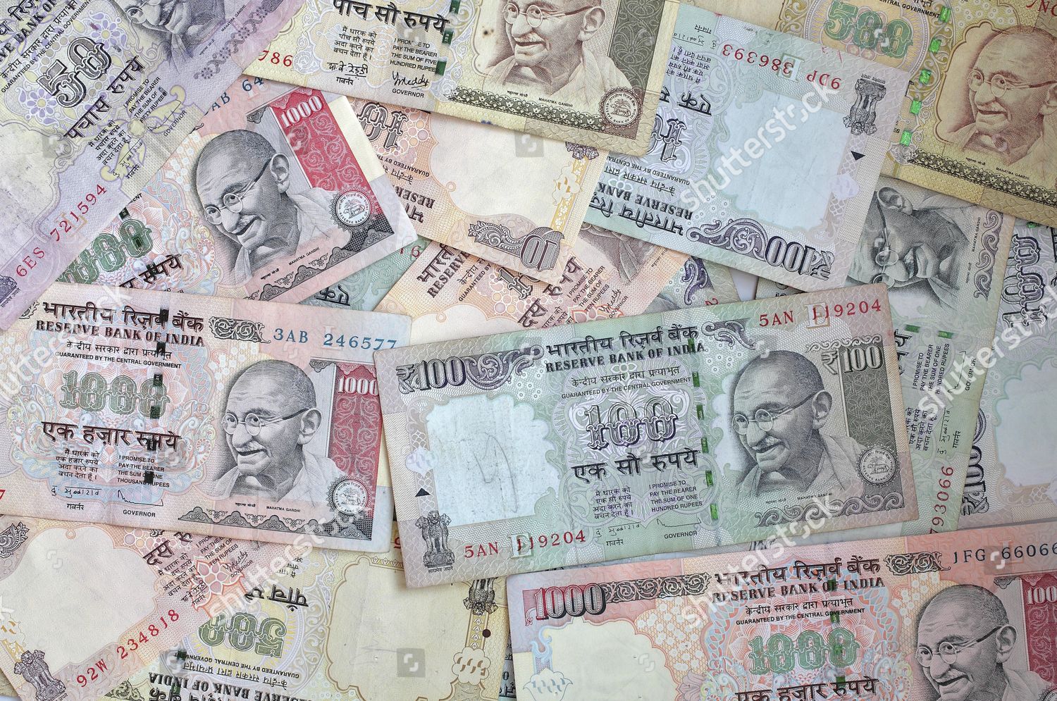 Indian Rupee Bills Portrait Gandhi Editorial Stock Photo - Stock Image ...