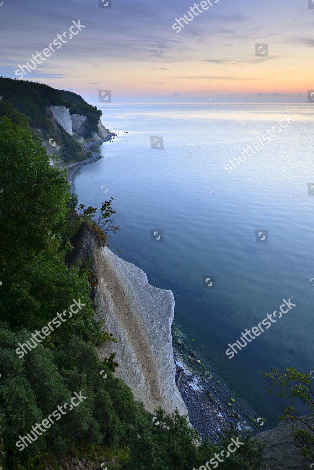 Chalk Cliffs Sunrise Jasmund National Park Editorial Stock Photo ...