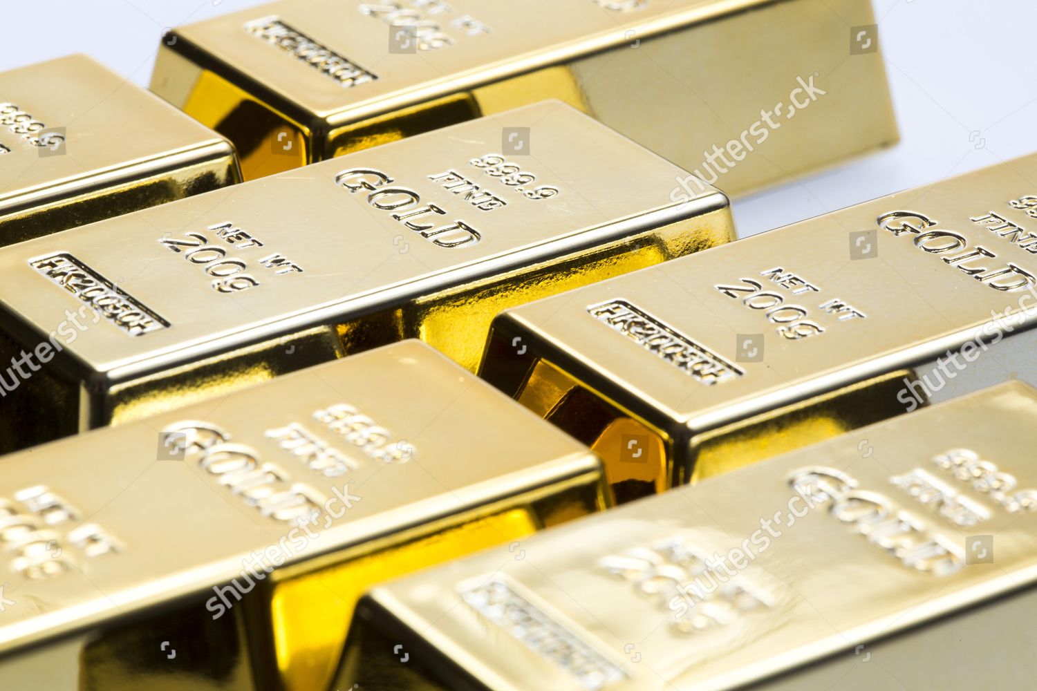 Several 200g Gold Bars 9999 Pure Editorial Stock Photo - Stock Image ...