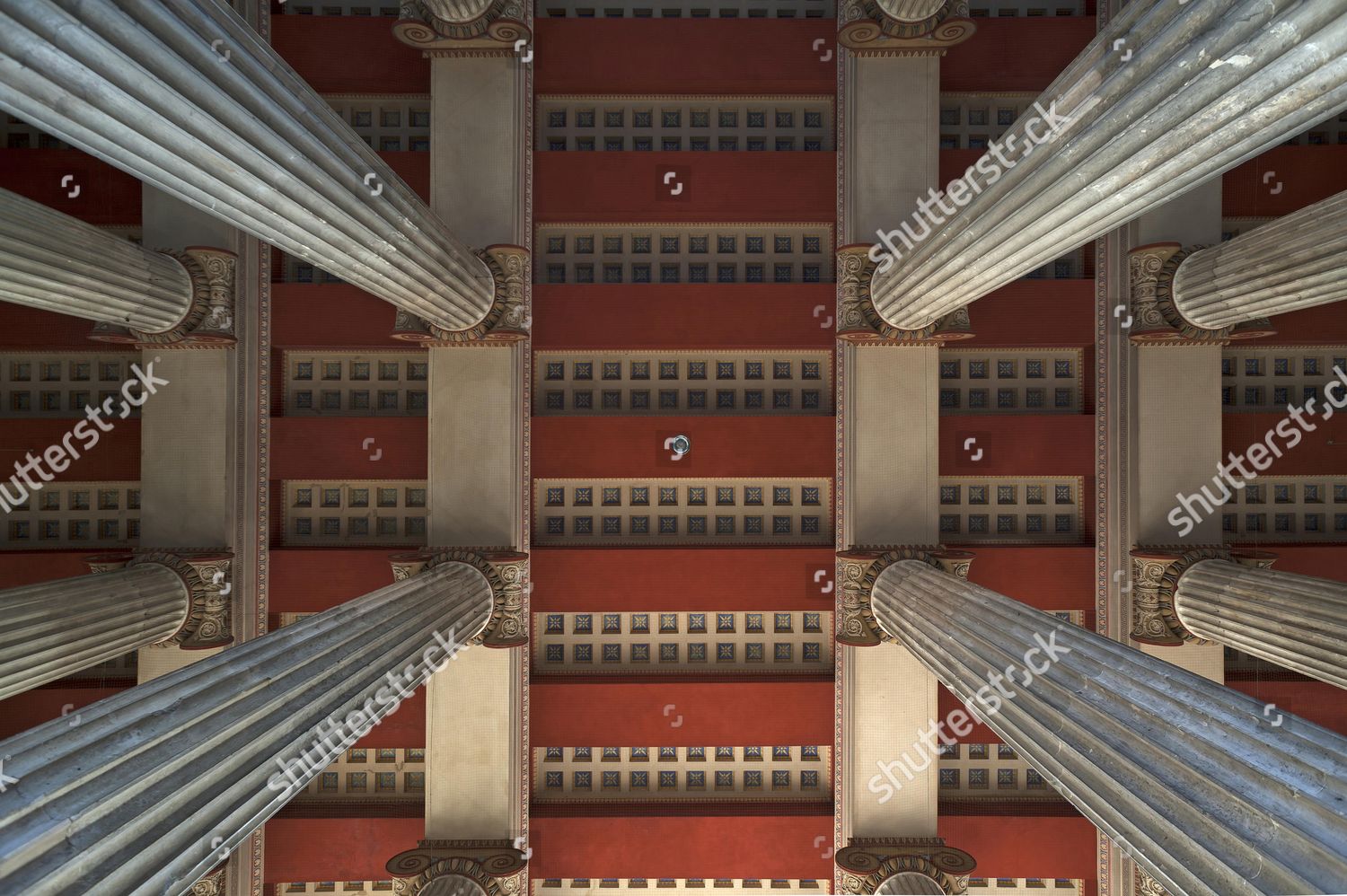 Columns Doric Ceiling Construction Propylaea Architect Editorial Stock ...