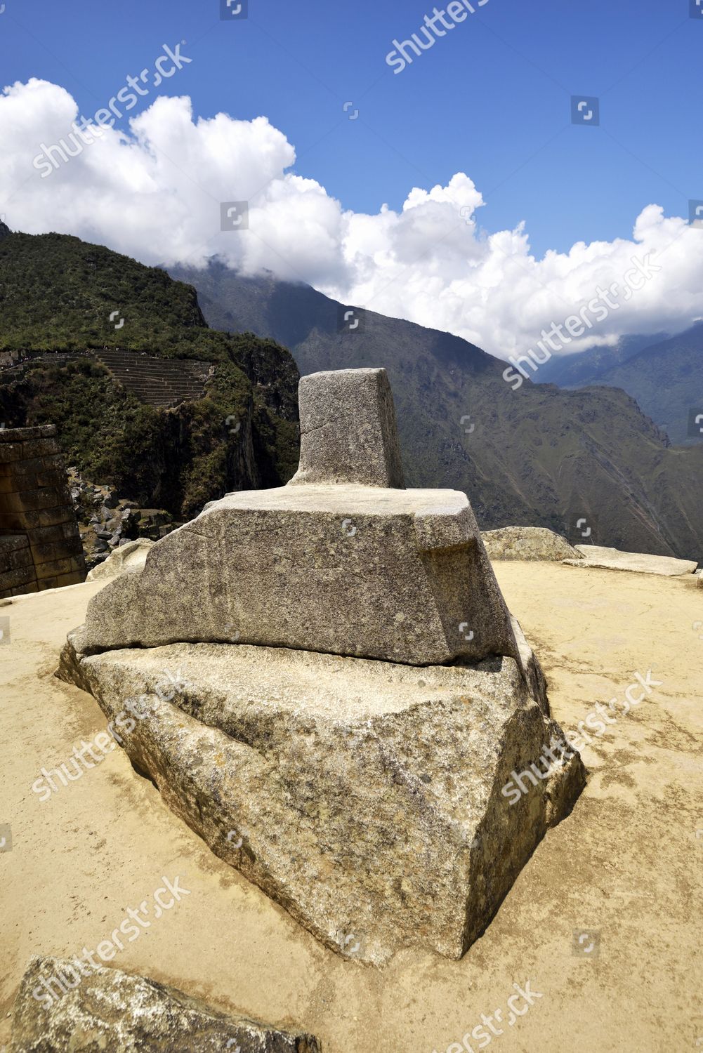 Intihuatana Sundial Ruins Inca City Machu Editorial Stock Photo - Stock ...
