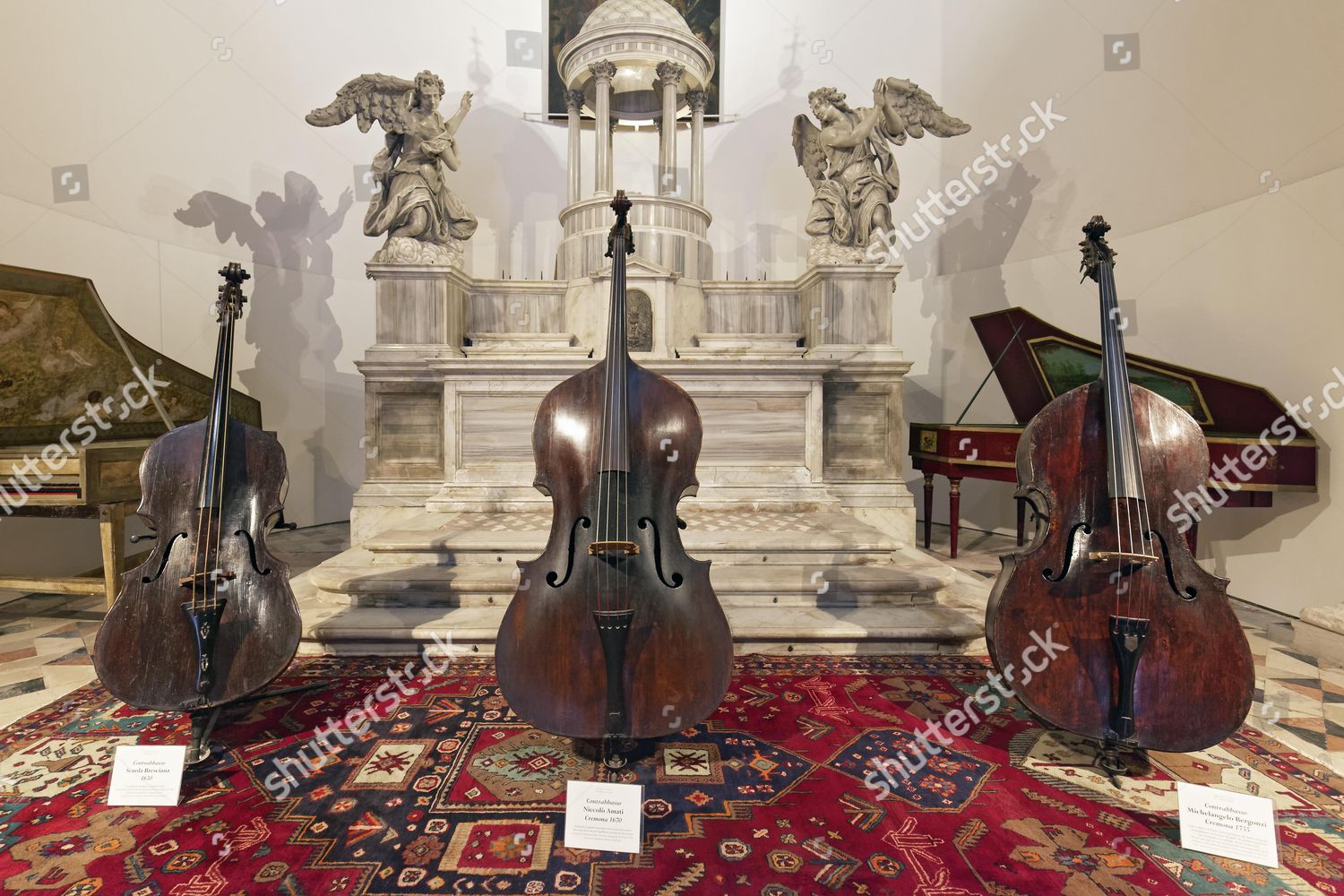 Historical Instruments Double Basses Bergonzi Amati Editorial Stock ...