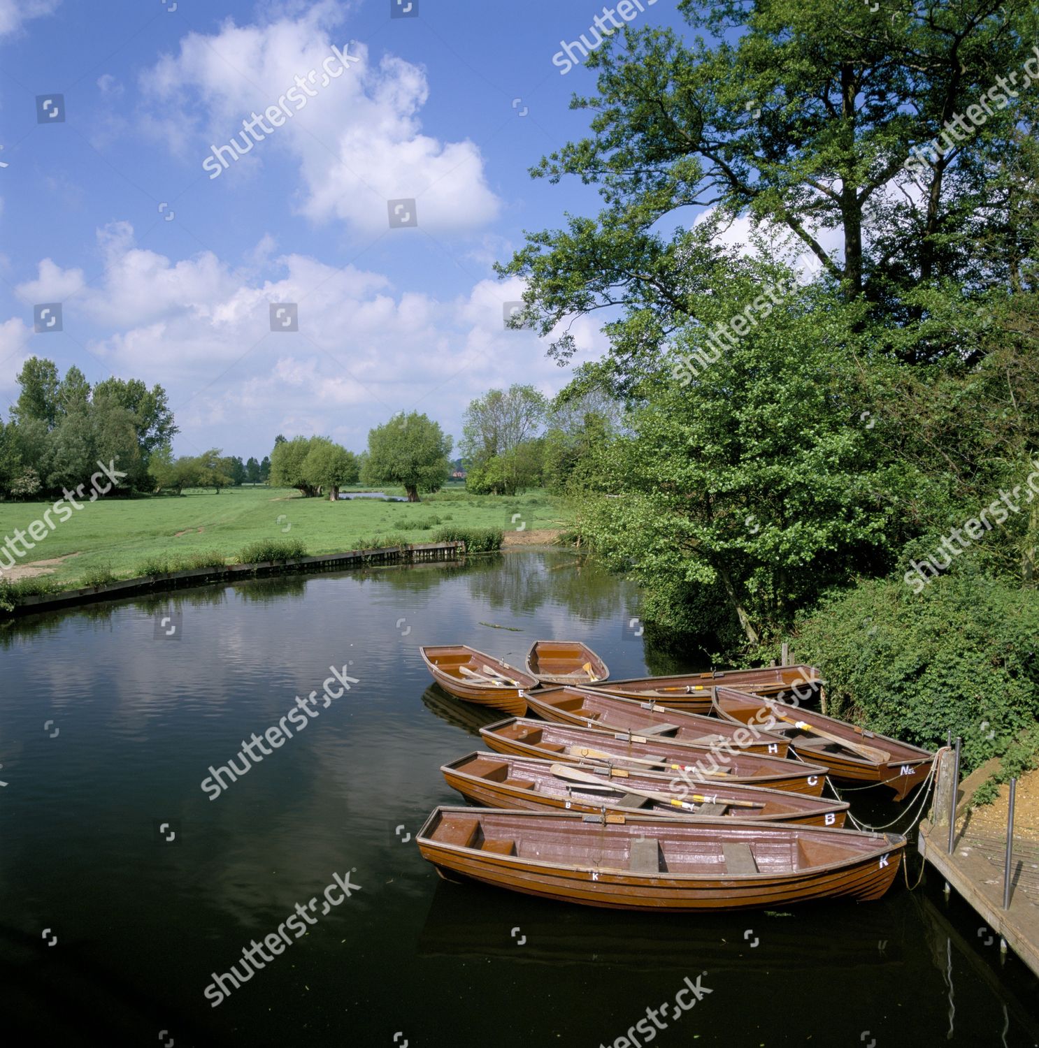 River Ouse Rowing Boats Flatford Suffolk Editorial Stock Photo - Stock ...