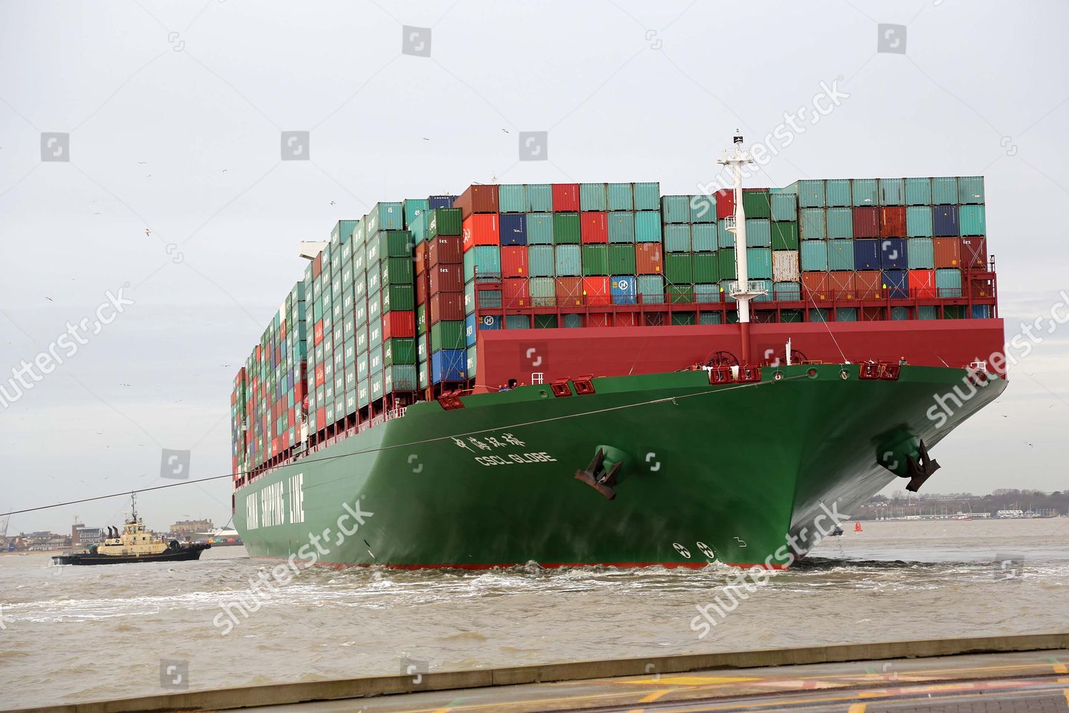 Worlds Largest Container Ship Makes Maiden Editorial Stock Photo ...